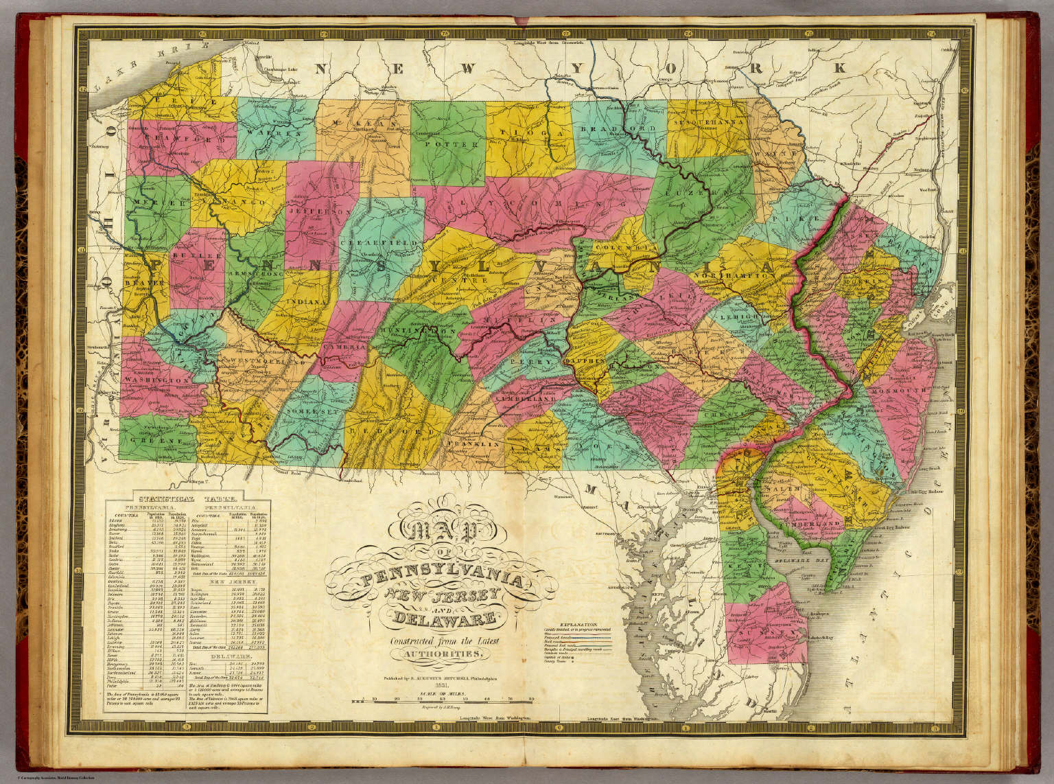 Map Of Pennsylvania New Jersey And Delaware David Rumsey 