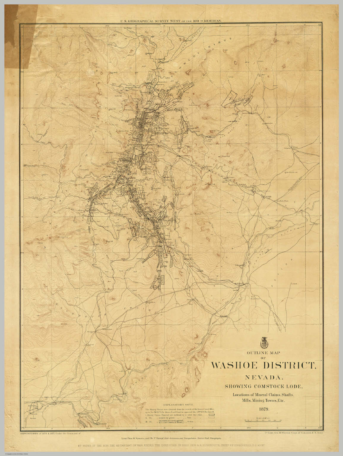 Outline Map Of Washoe District, Nevada. - David Rumsey Historical Map ...