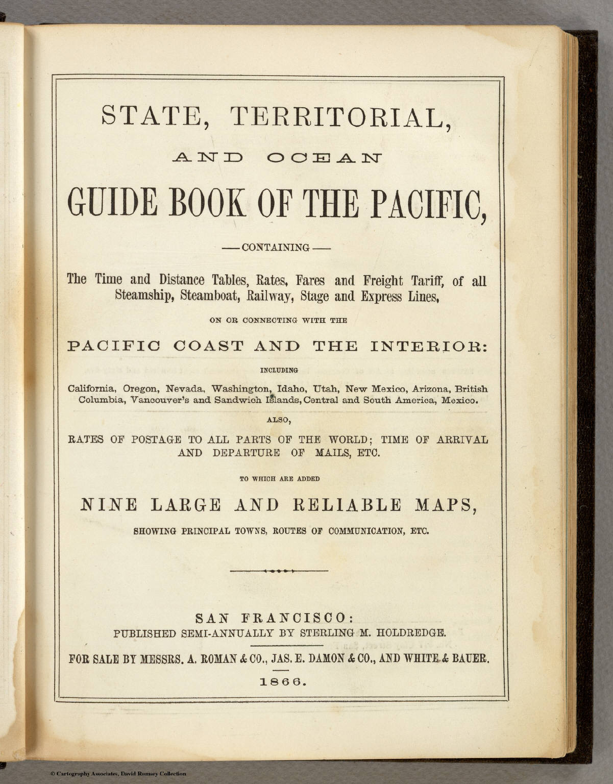 Title Page: State, territorial and ocean guide book of the Pacific ...