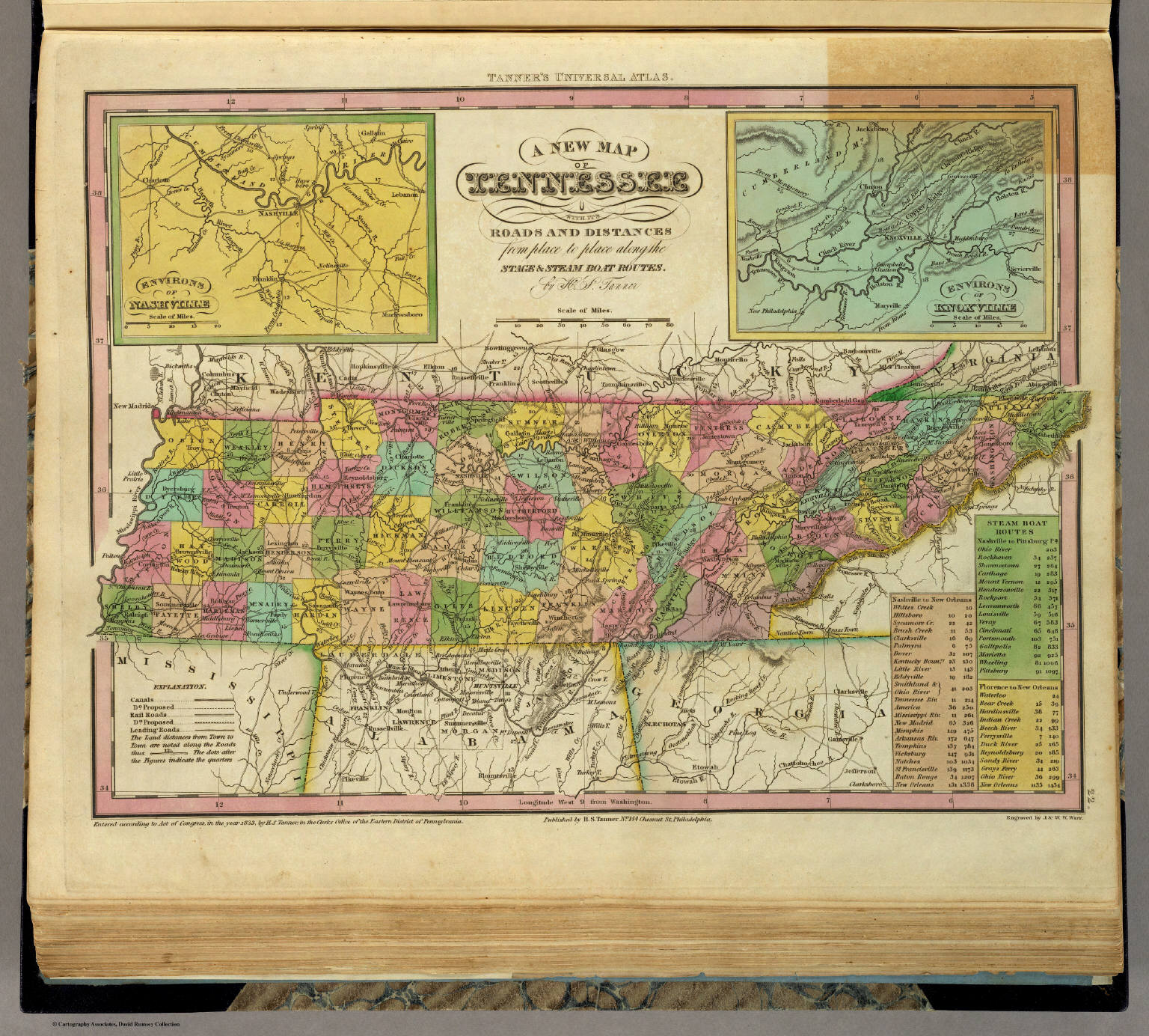 New Map Of Tennessee. - David Rumsey Historical Map Collection
