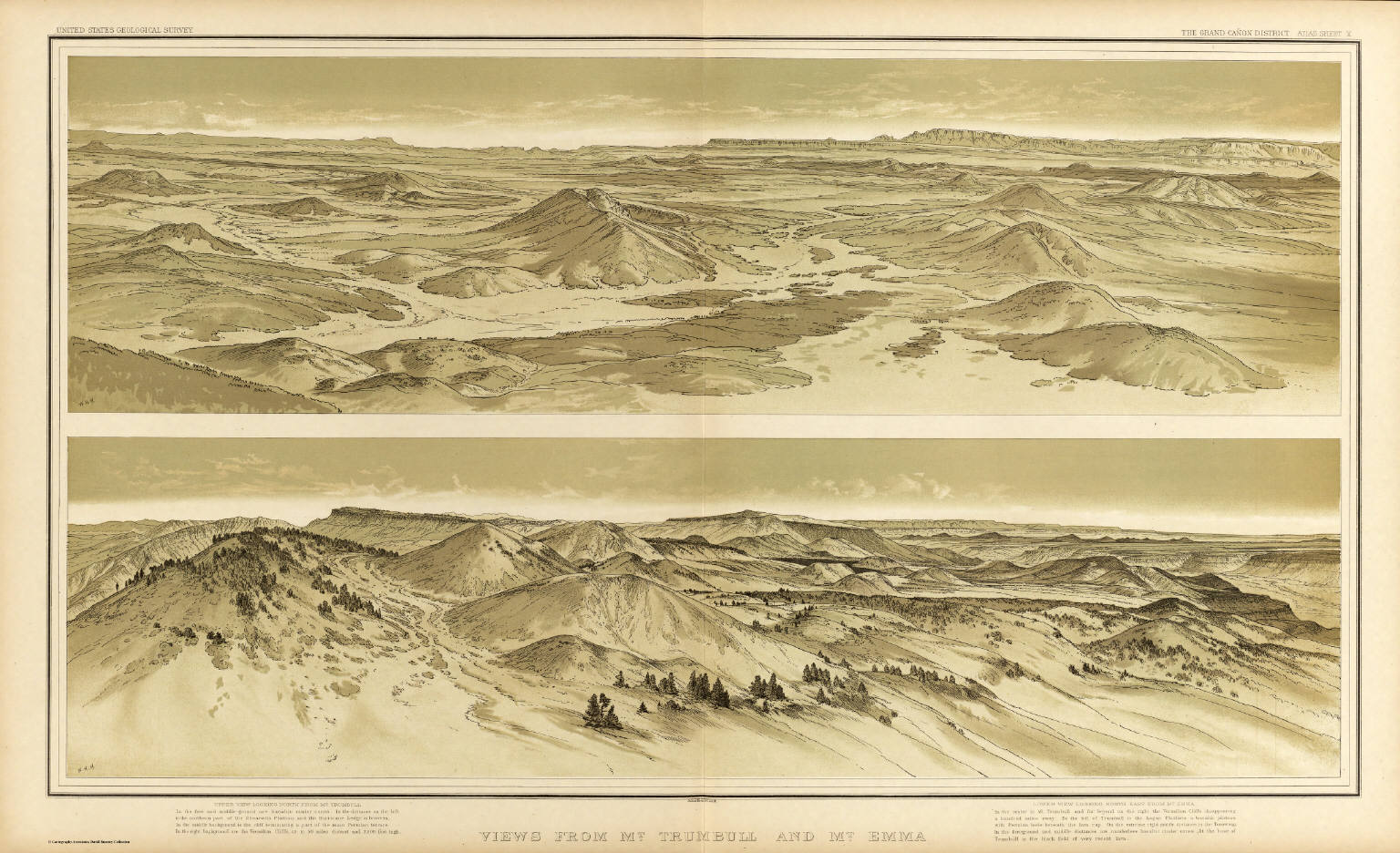 Views from Mt. Trumbull and Mt. Emma. - David Rumsey Historical Map ...