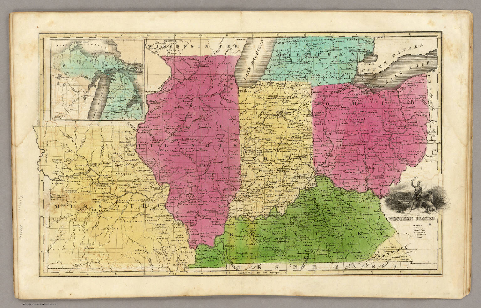 Western States. (with) inset map of Upper Michigan. - David Rumsey ...