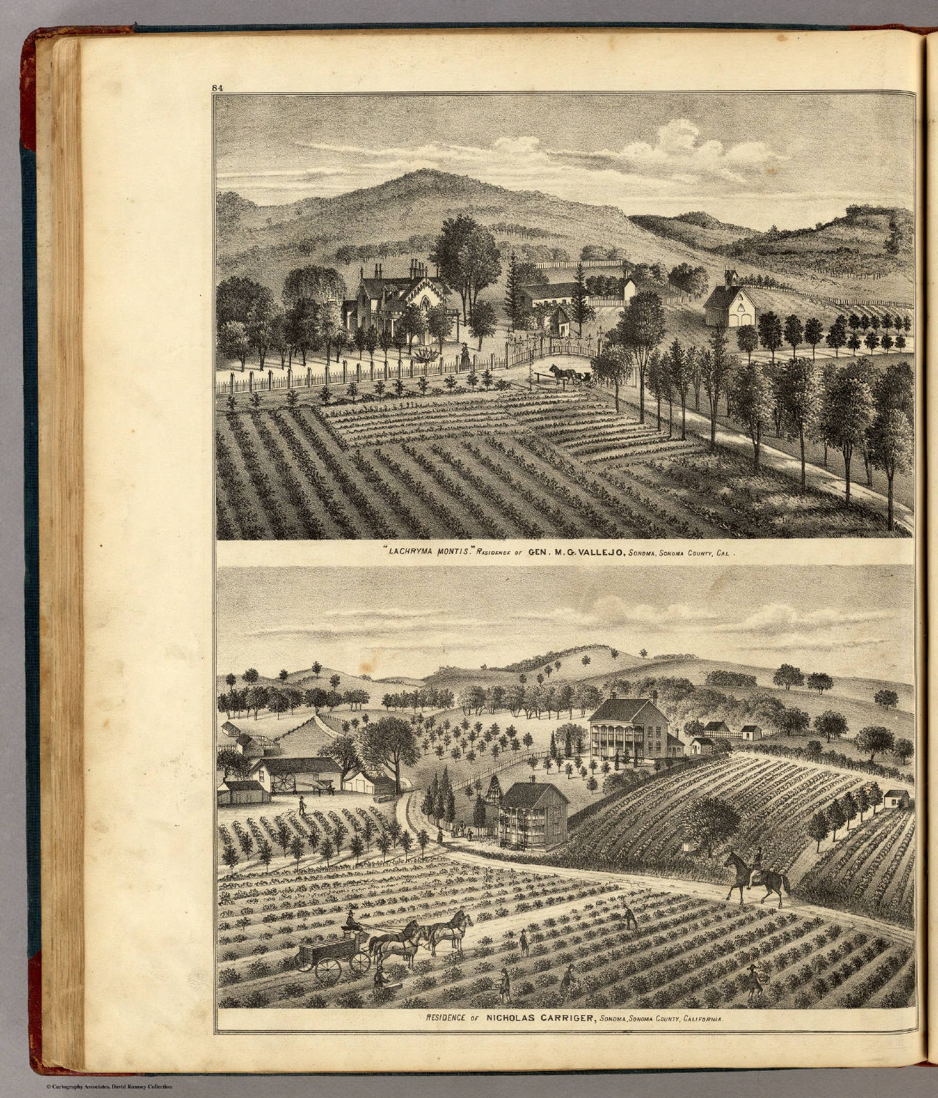Residences of Gen M.G. Vallejo and Nicholas Carriger. - David Rumsey ...