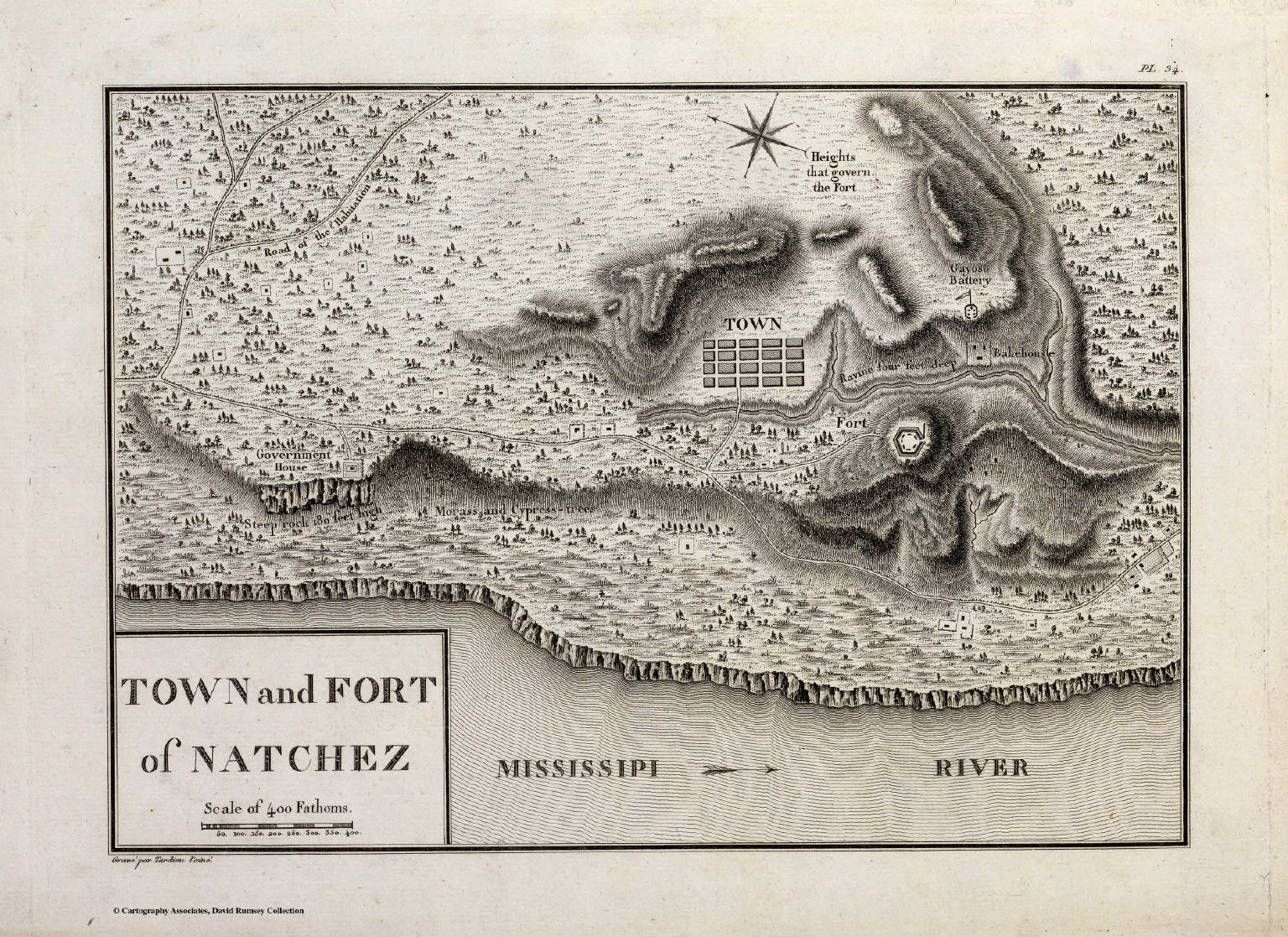 Town and Fort of Natchez. - David Rumsey Historical Map Collection