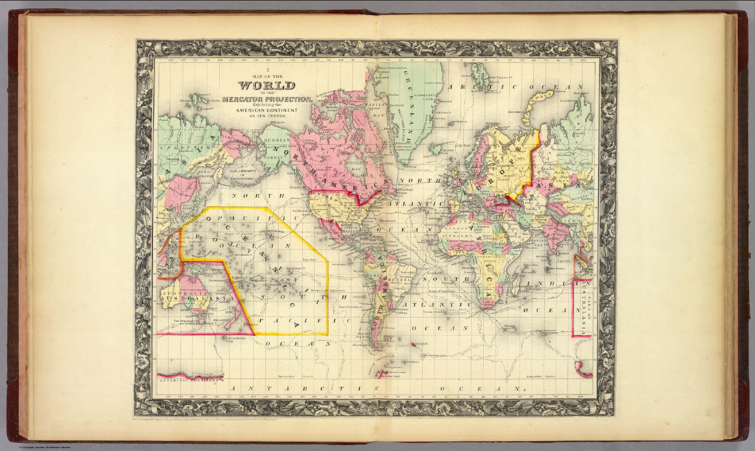 Map Of The World On The Mercator Projection. - David Rumsey Historical ...