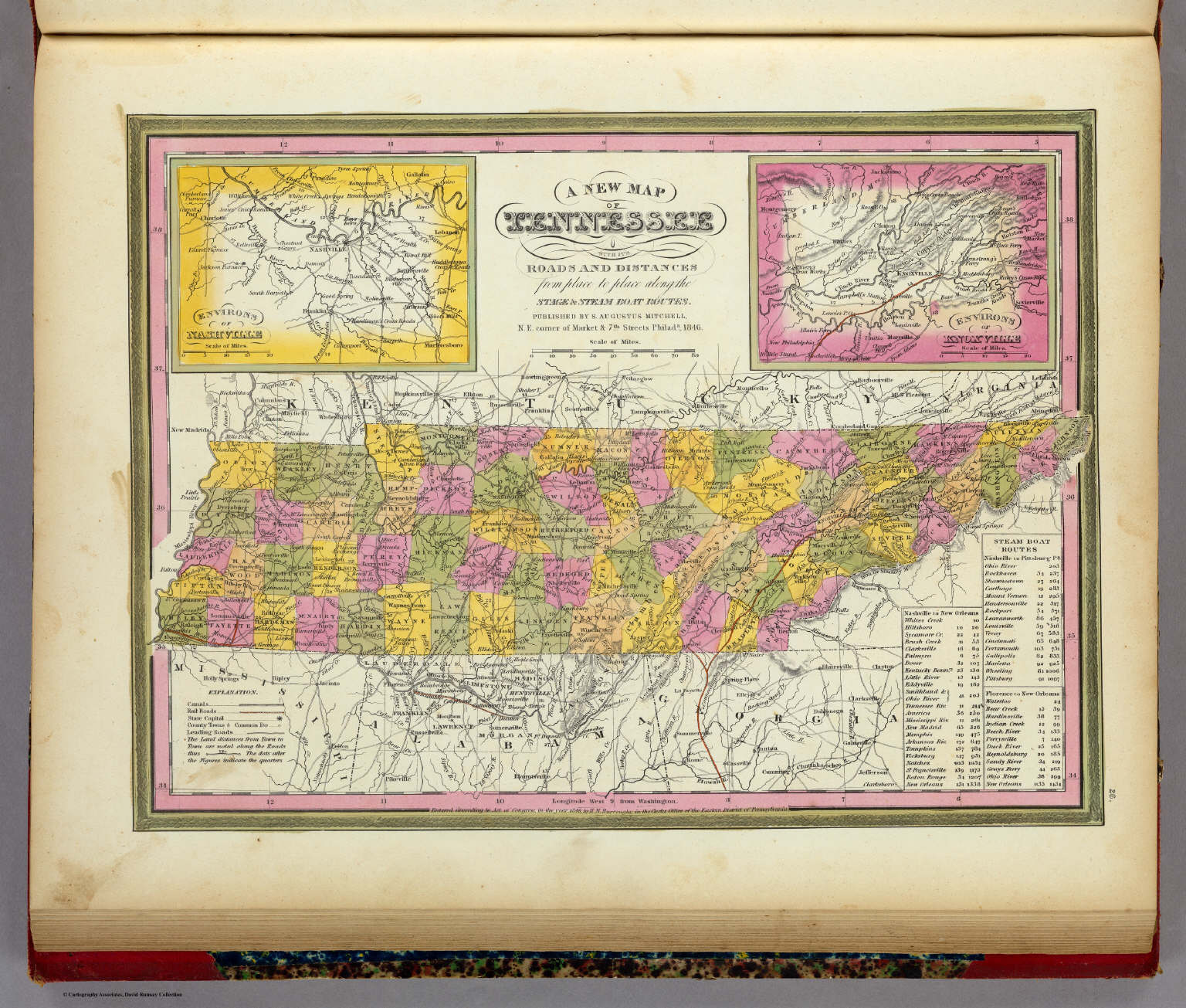 New Map Of Tennessee. - David Rumsey Historical Map Collection