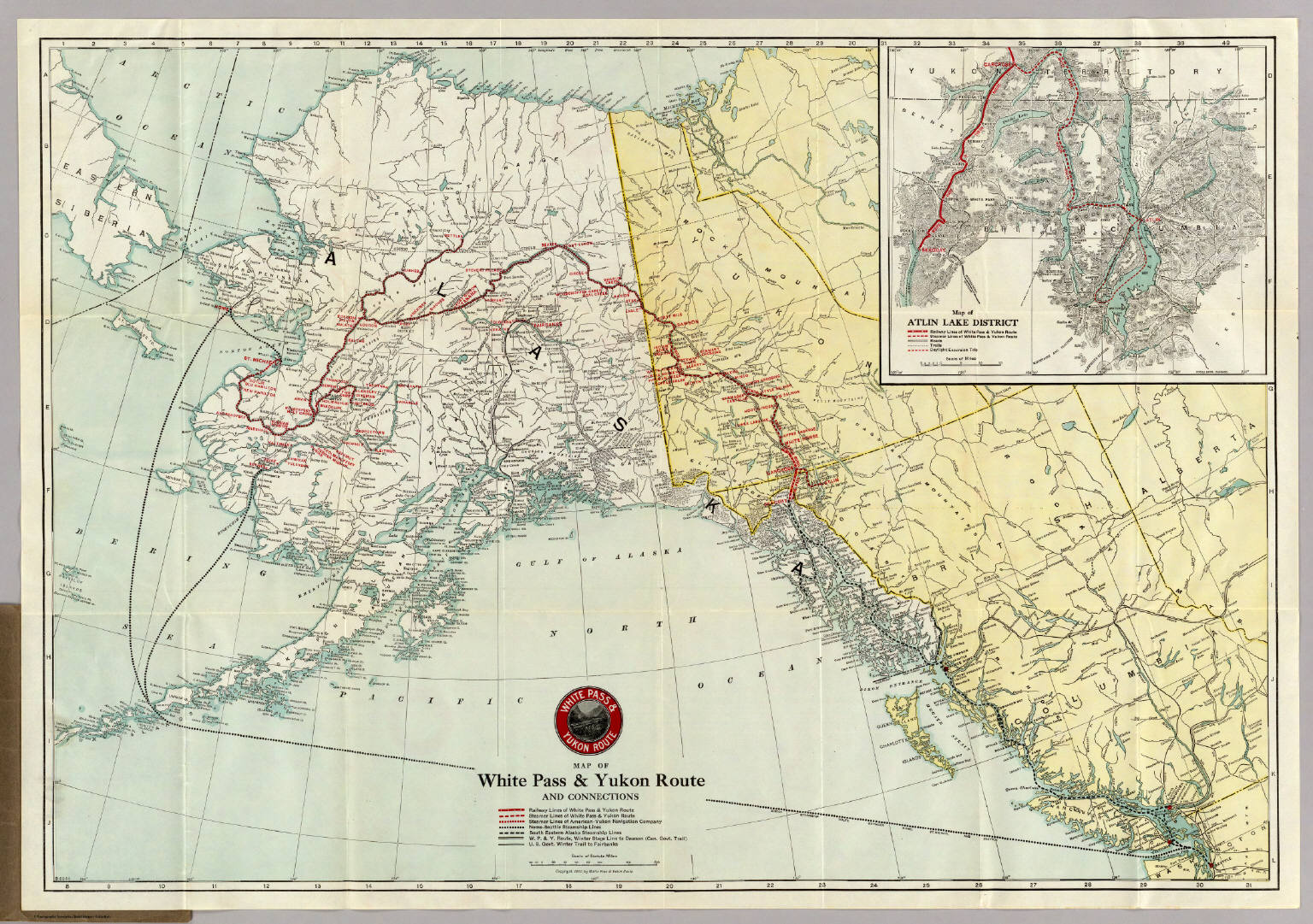 Map Of White Pass & Yukon Route And Connections. - David Rumsey ...