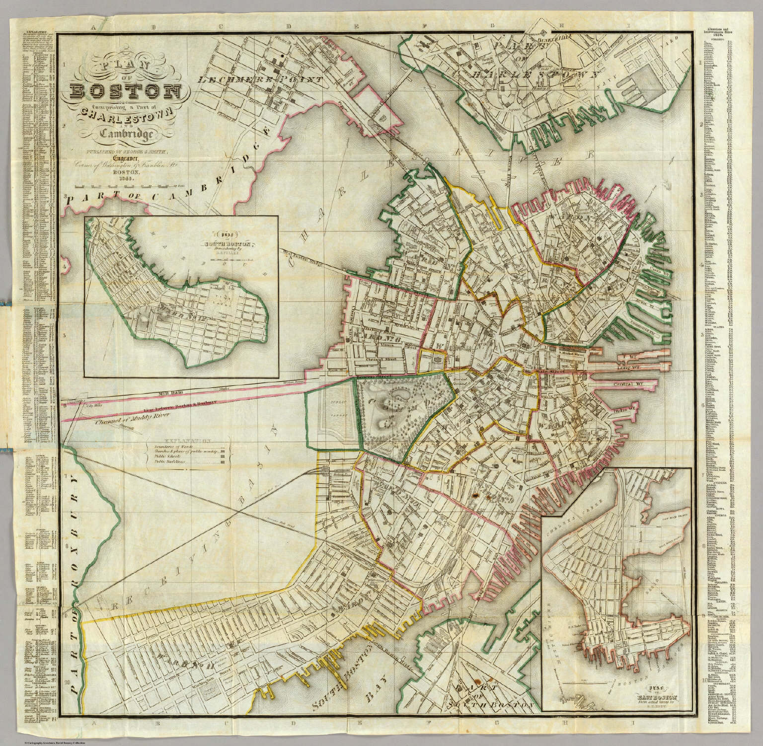 Plan Of Boston Comprising a Part of Charlestown and Cambridge. - David ...
