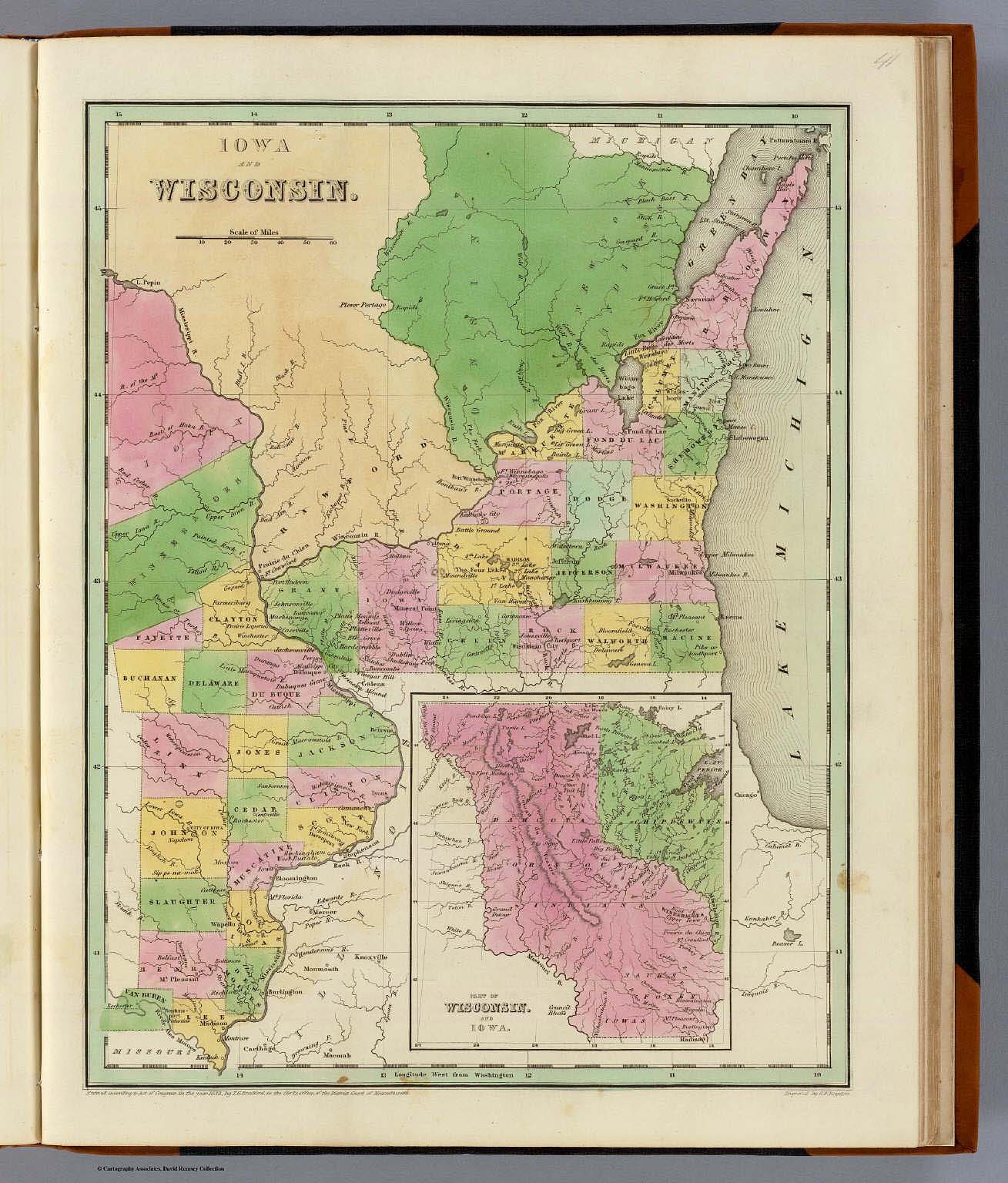 Iowa and Wisconsin. - David Rumsey Historical Map Collection