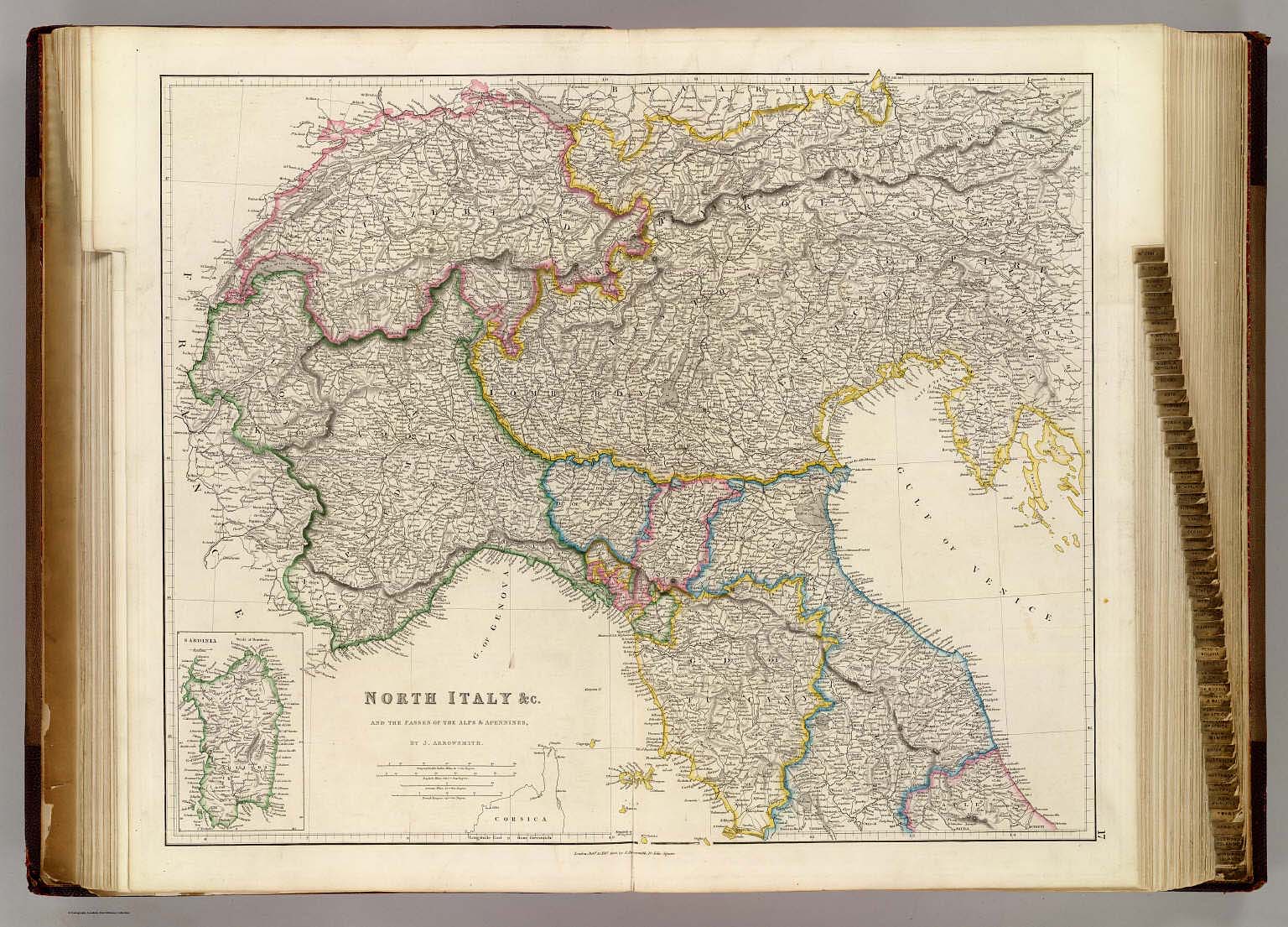 North Italy &c. (with) Sardinia. - David Rumsey Historical Map Collection