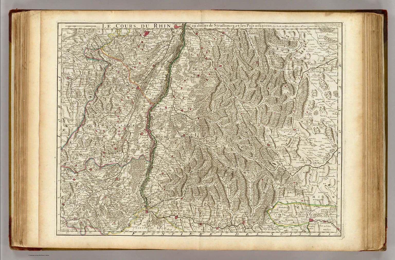 Le Cours du Rhin au dessus de Strasbourg, les Pais adjacens. - David ...