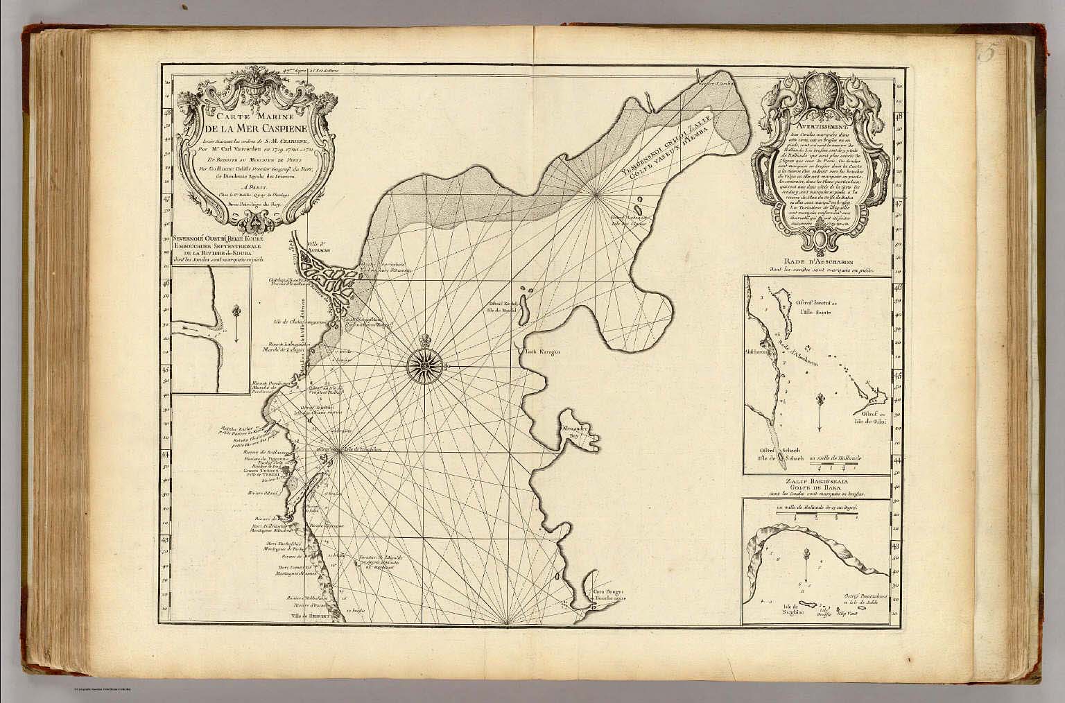Mer Caspienne, carte marine (northern sheet) - David Rumsey Historical ...