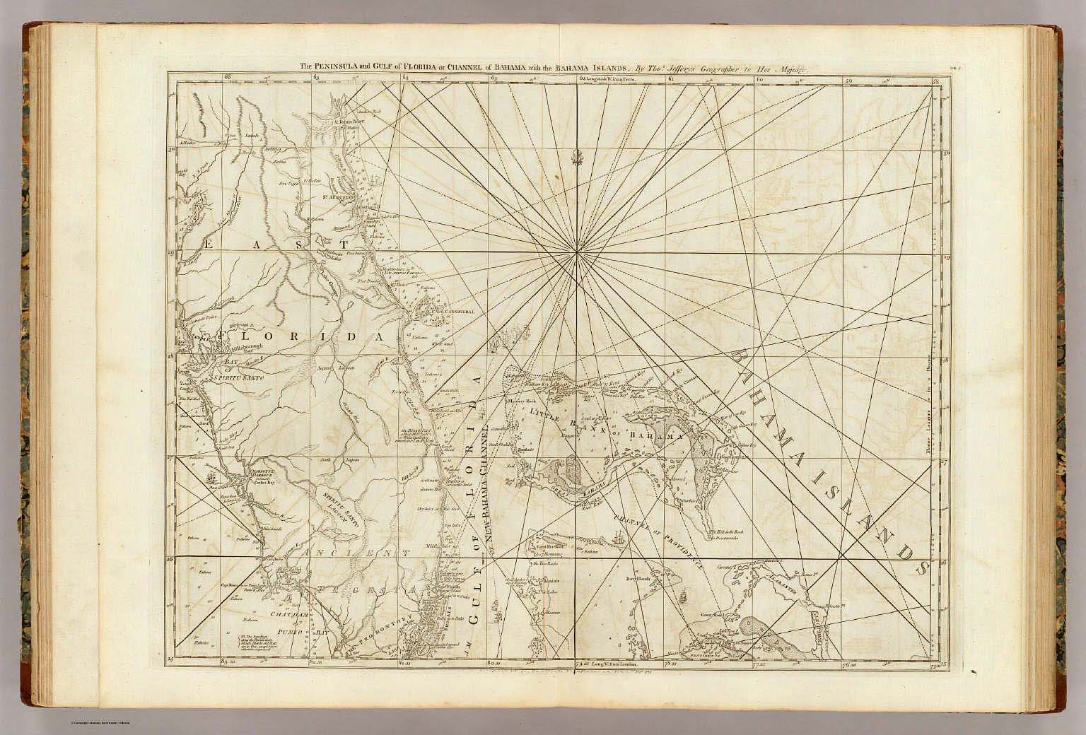 The Peninsula and Gulf of Florida or Channel of Bahama with the Bahama ...