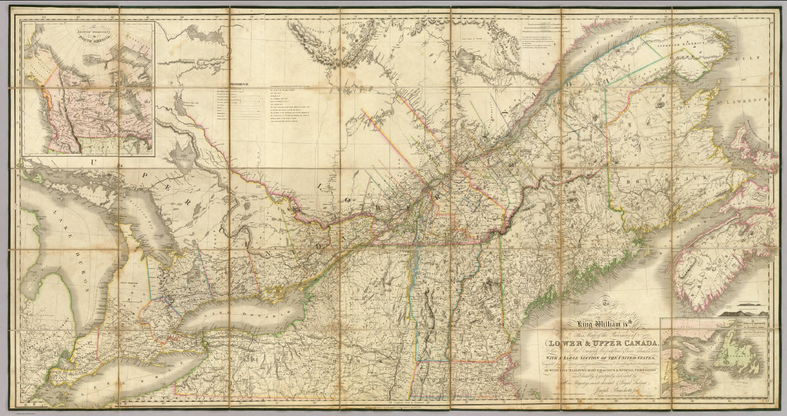 Map of the Provinces of Lower & Upper Canada. - David Rumsey Historical ...