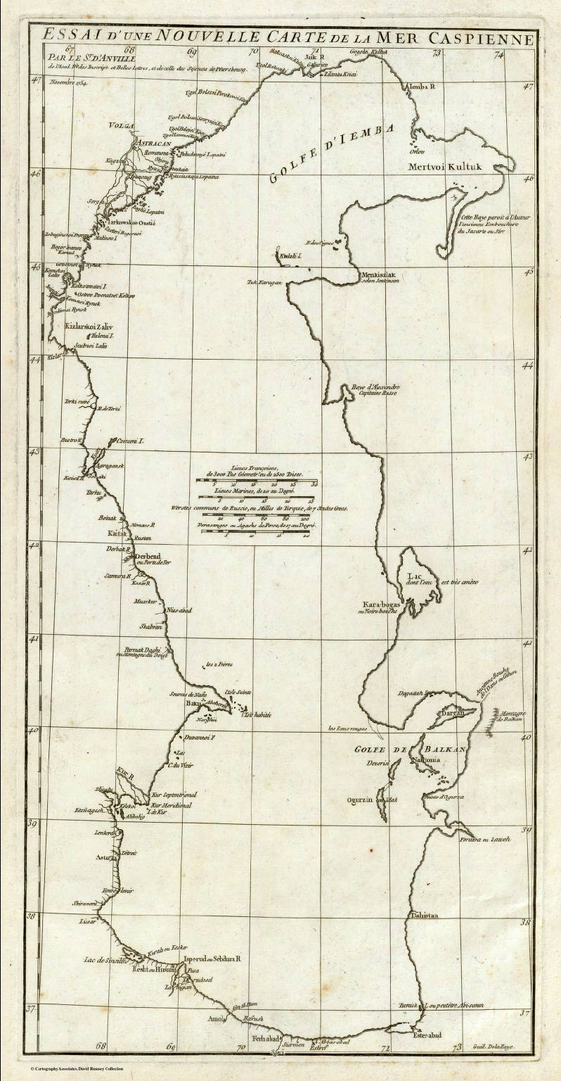 Essai d'une nouvelle carte de la Mer Caspienne. - David Rumsey ...