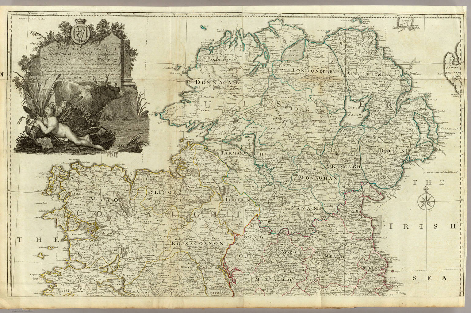 A map of the Kingdom of Ireland (Northern section) - David Rumsey ...