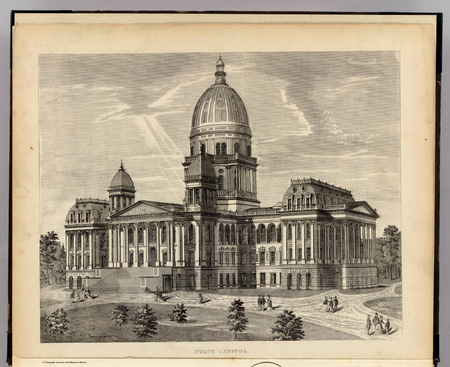 (State Capitol building, Springfield, Ill.) - David Rumsey Historical ...
