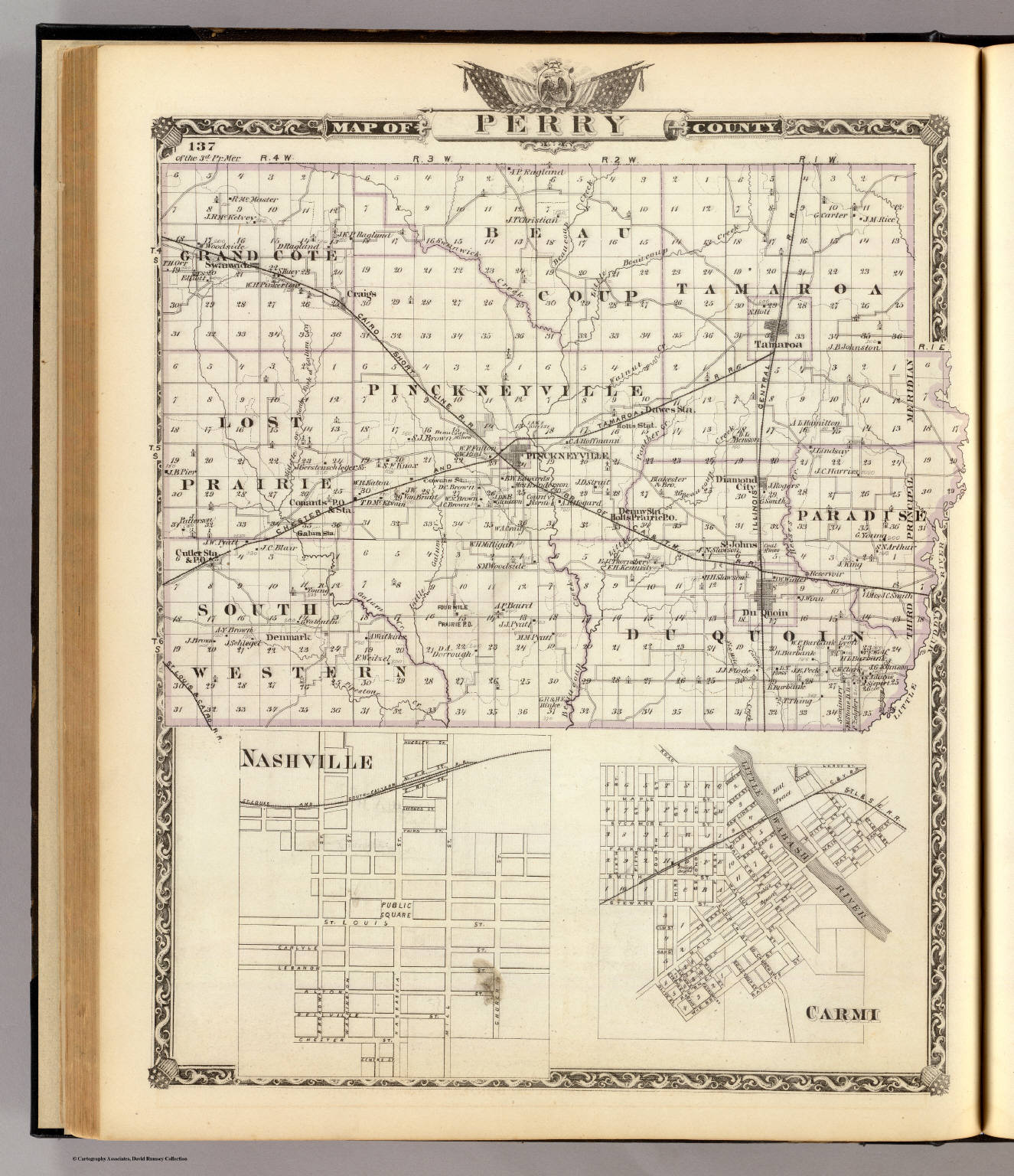 Map of Perry County, Nashville and Carmi. - David Rumsey Historical Map ...