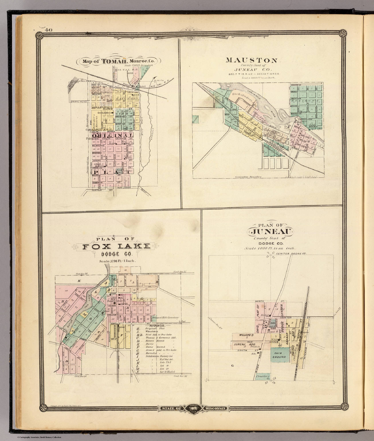 Tomah, Mauston, Fox Lake and Juneau. - David Rumsey Historical Map ...