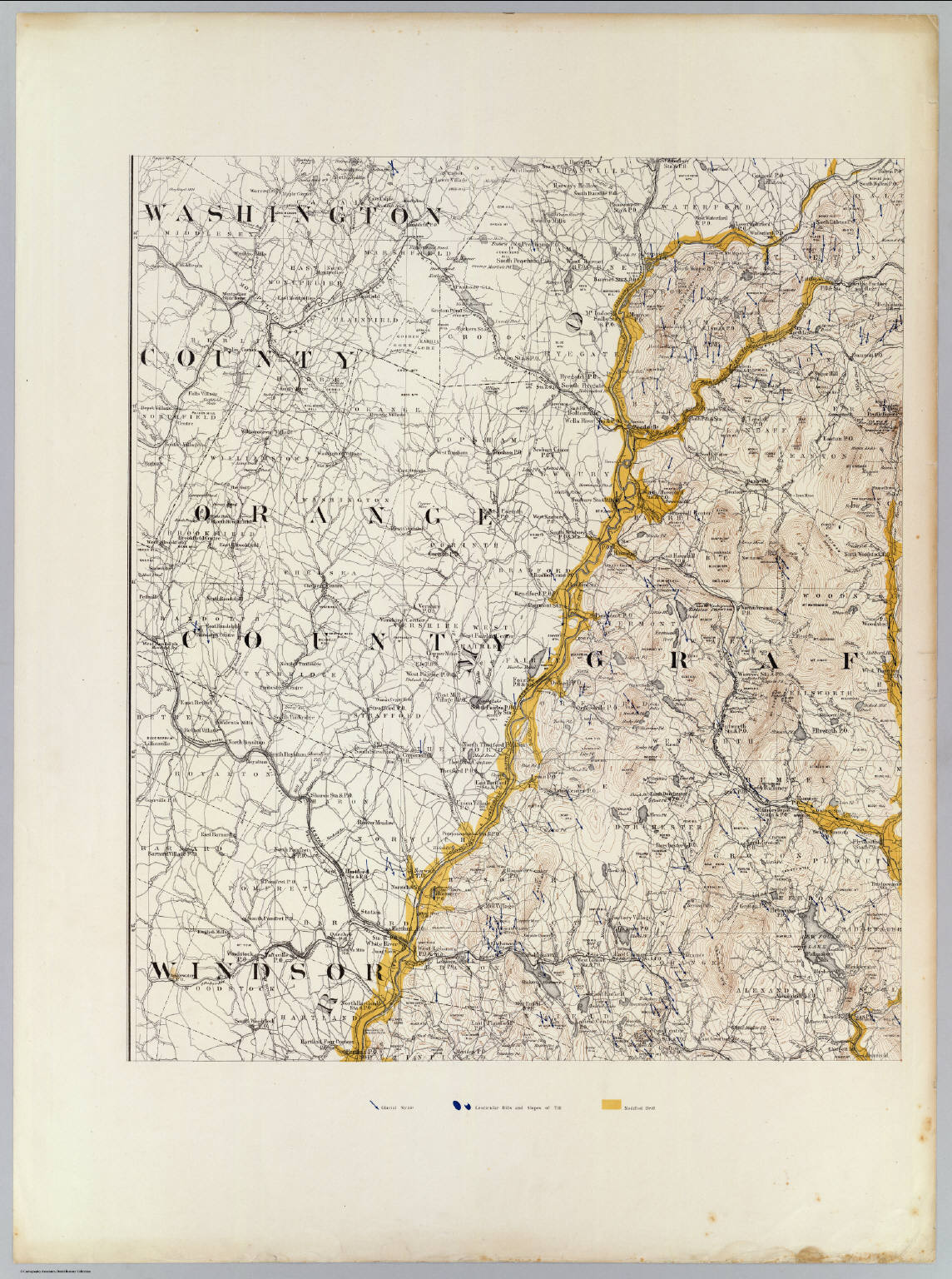 (Topographic and glacial feature map of New Hampshire. Sheet 2) - David ...