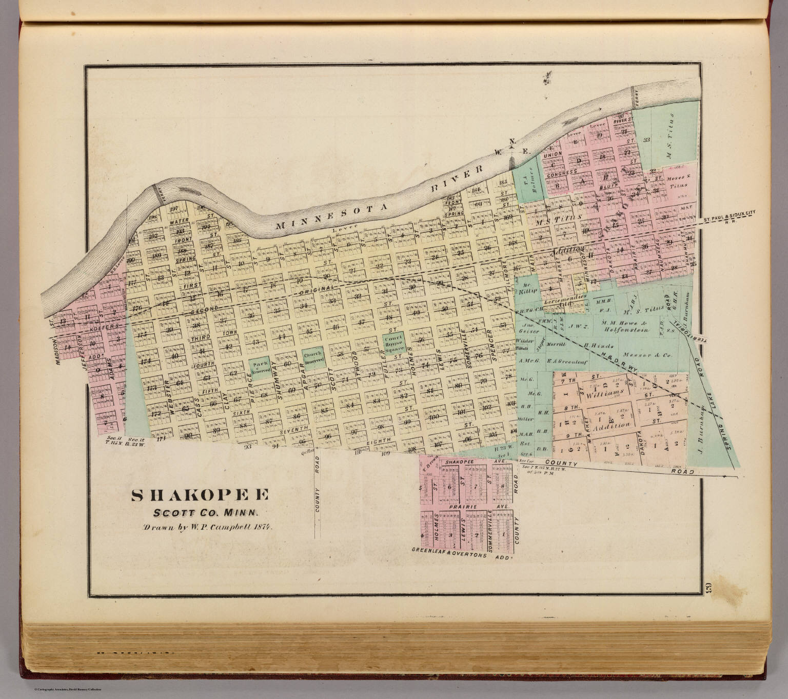 Shakopee, Scott Co., Minn. - David Rumsey Historical Map Collection