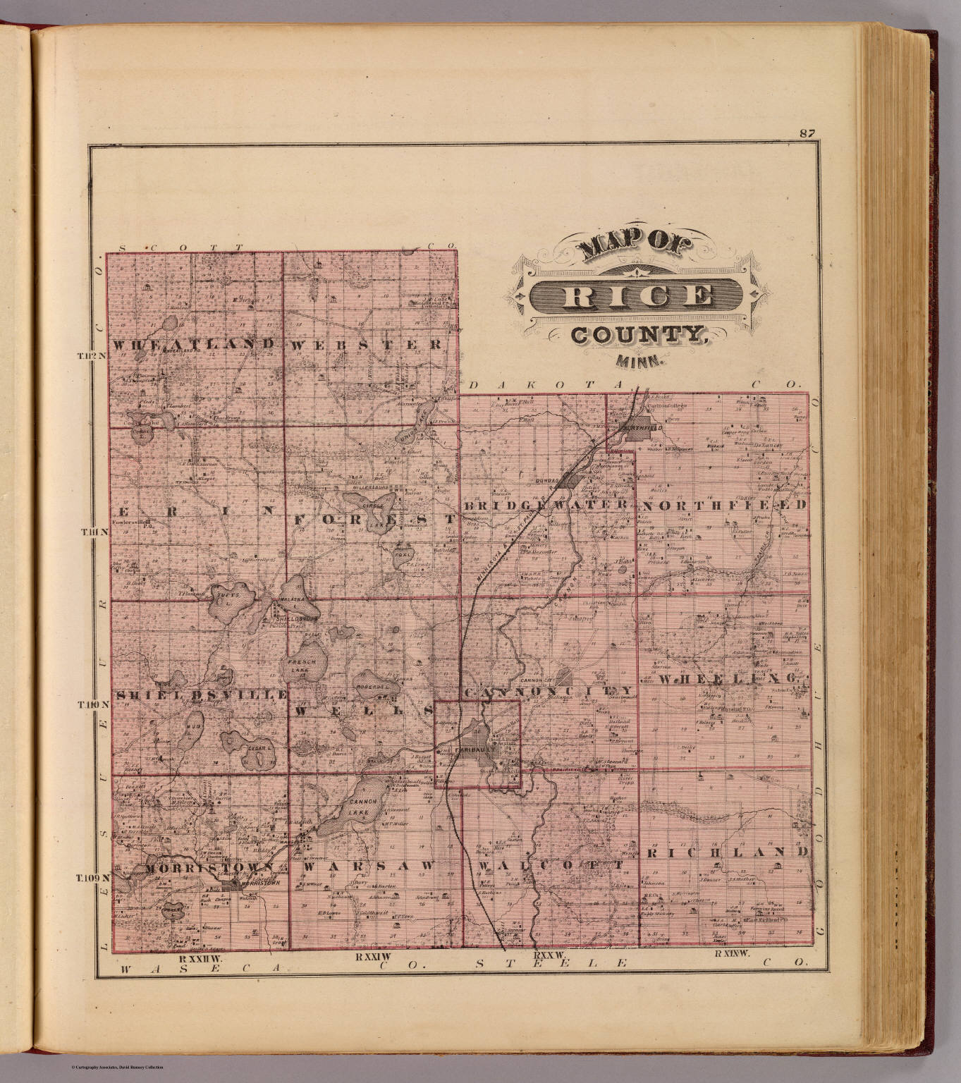 Map of Rice County, Minn. - David Rumsey Historical Map Collection