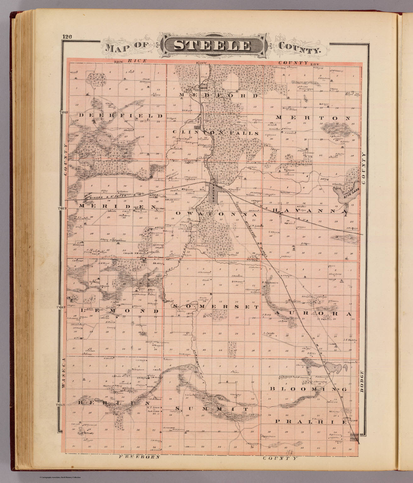 Map of Steele County. - David Rumsey Historical Map Collection