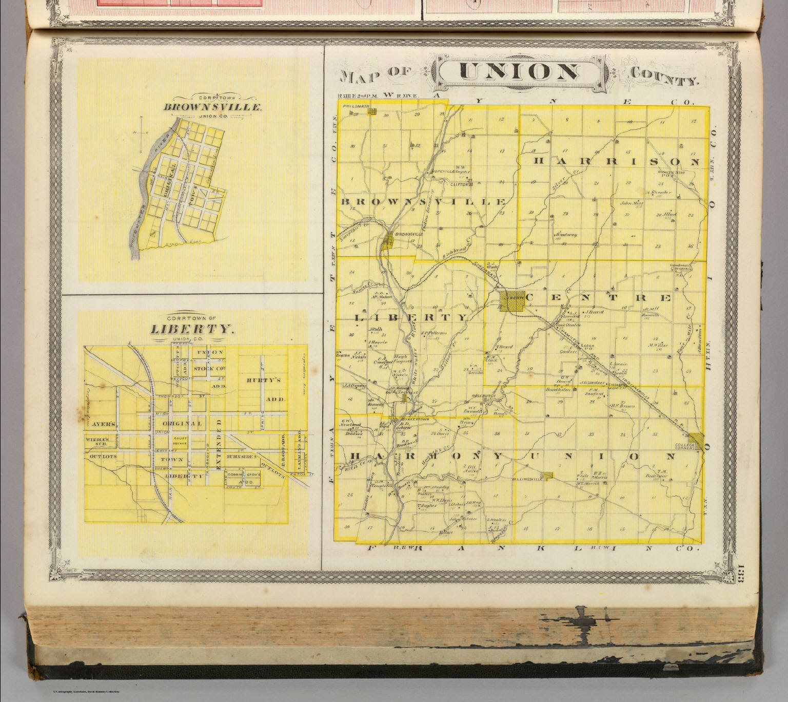 Map of Union County (with) Brownsville, Liberty. - David Rumsey ...