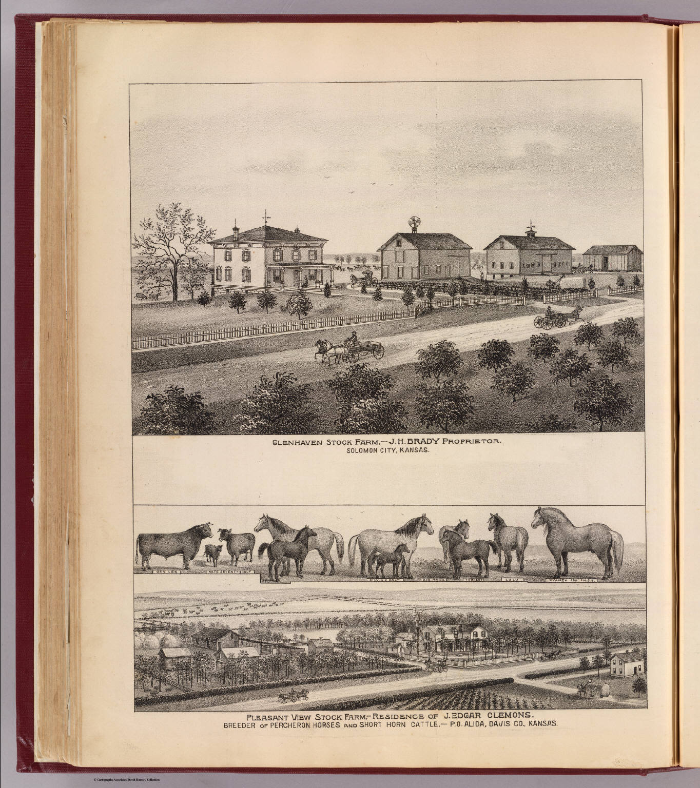 Glenhaven & Pleasant View stock farms, Solomon City and Alida, Kansas ...
