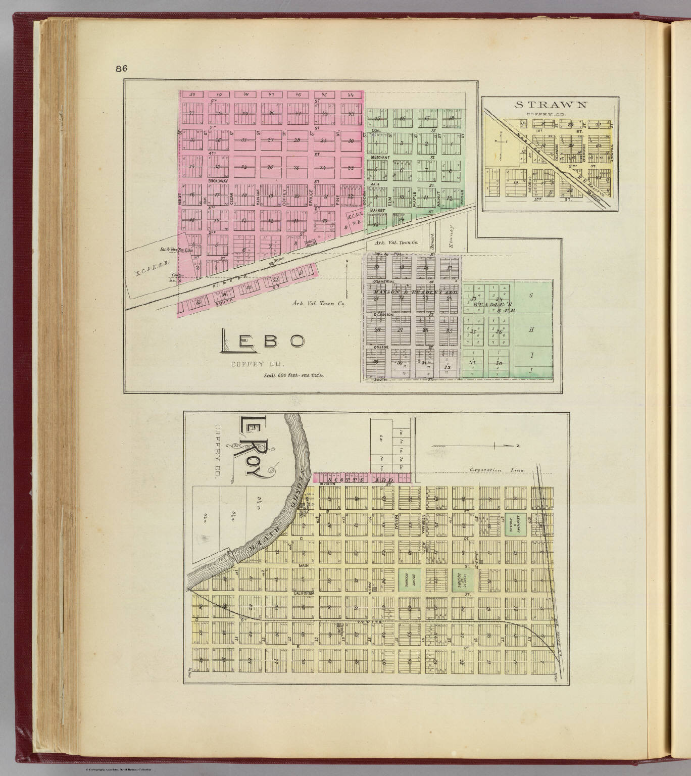 Lebo, LeRoy, and Strawn. - David Rumsey Historical Map Collection