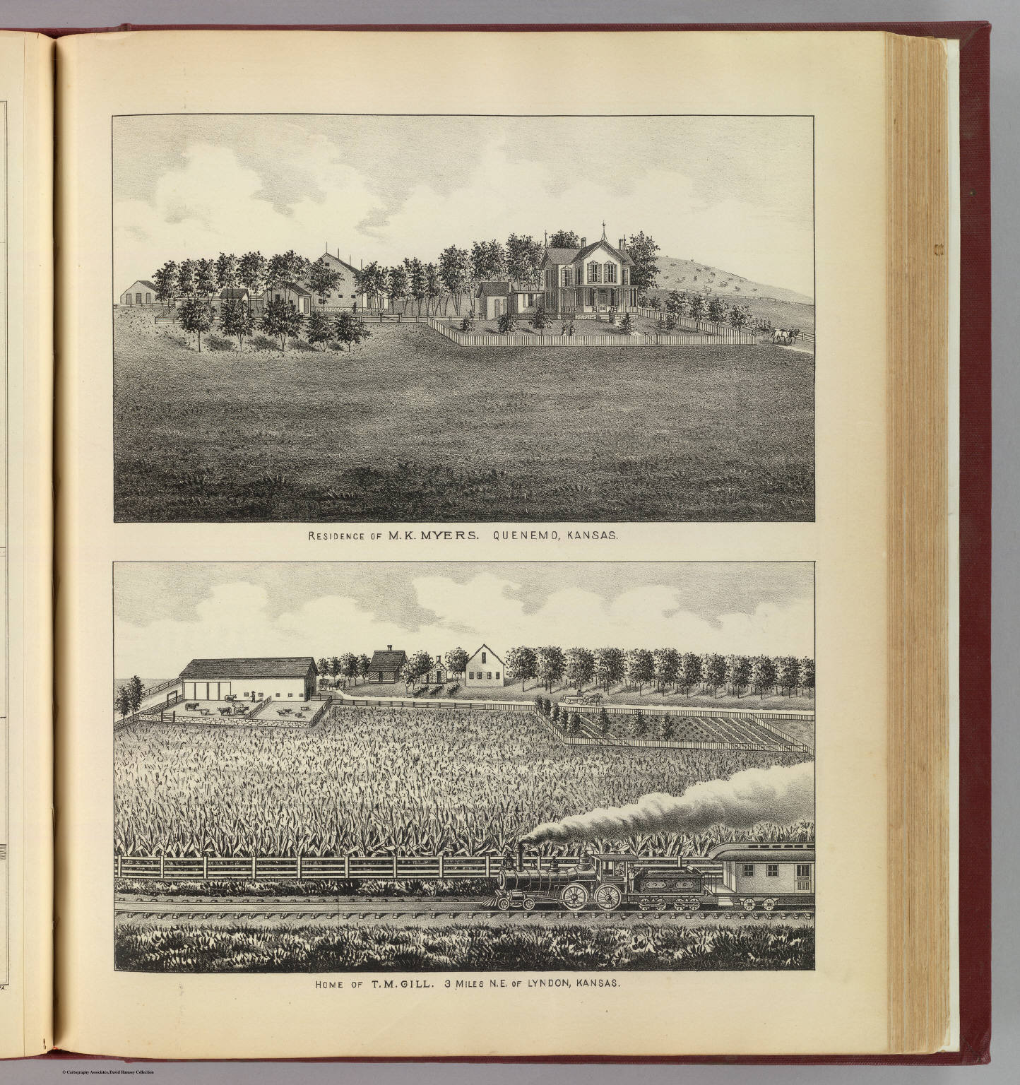 Residences, Quenemo and Lyndon Region, Kansas. - David Rumsey ...