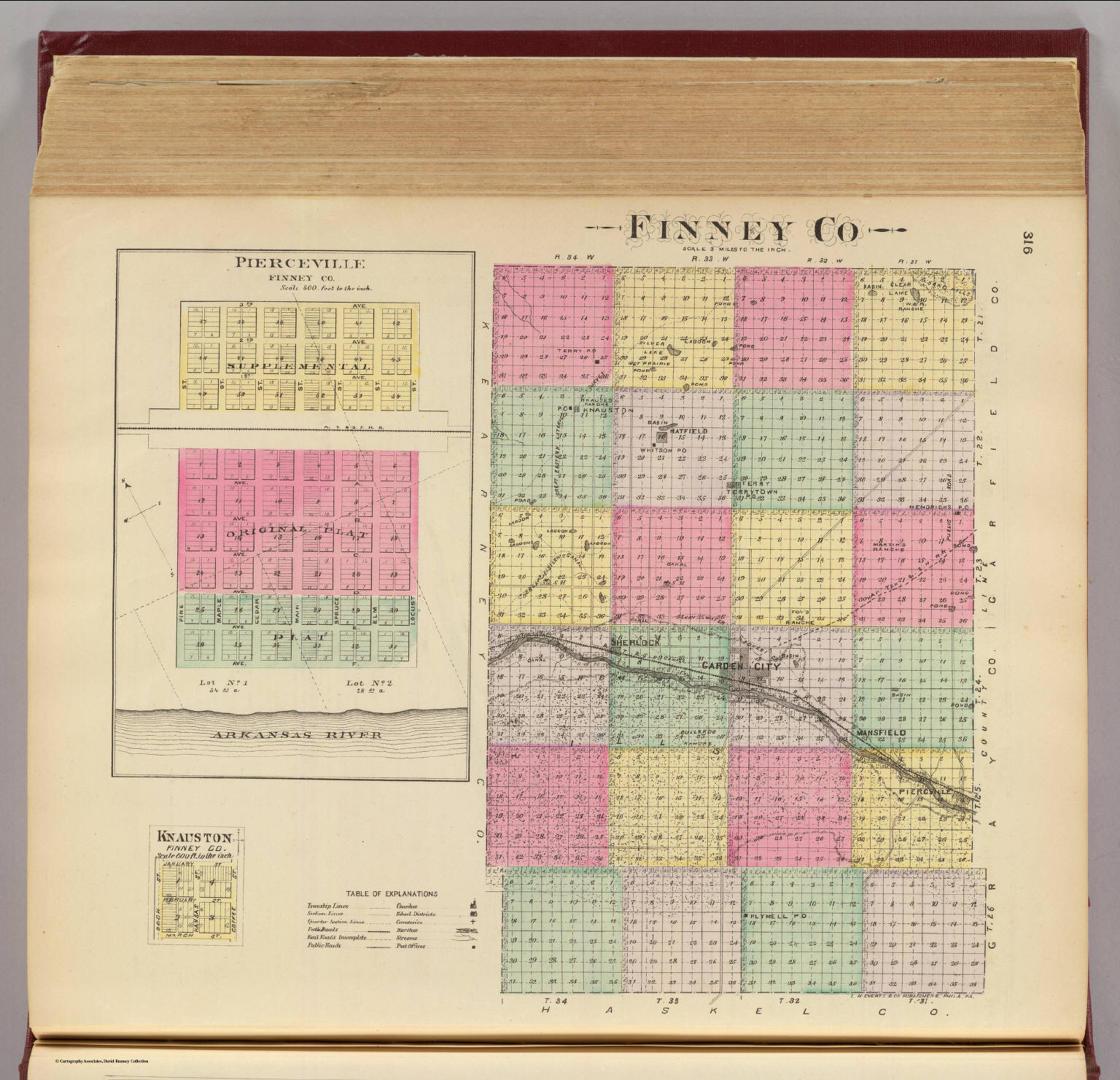 Finney Co., Pierceville, Knauston. - David Rumsey Historical Map Collection