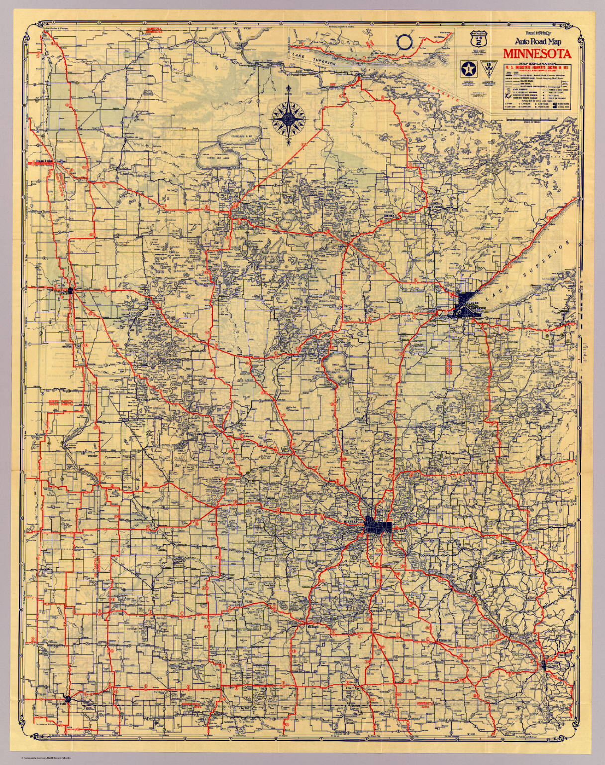 Minnesota road map - David Rumsey Historical Map Collection