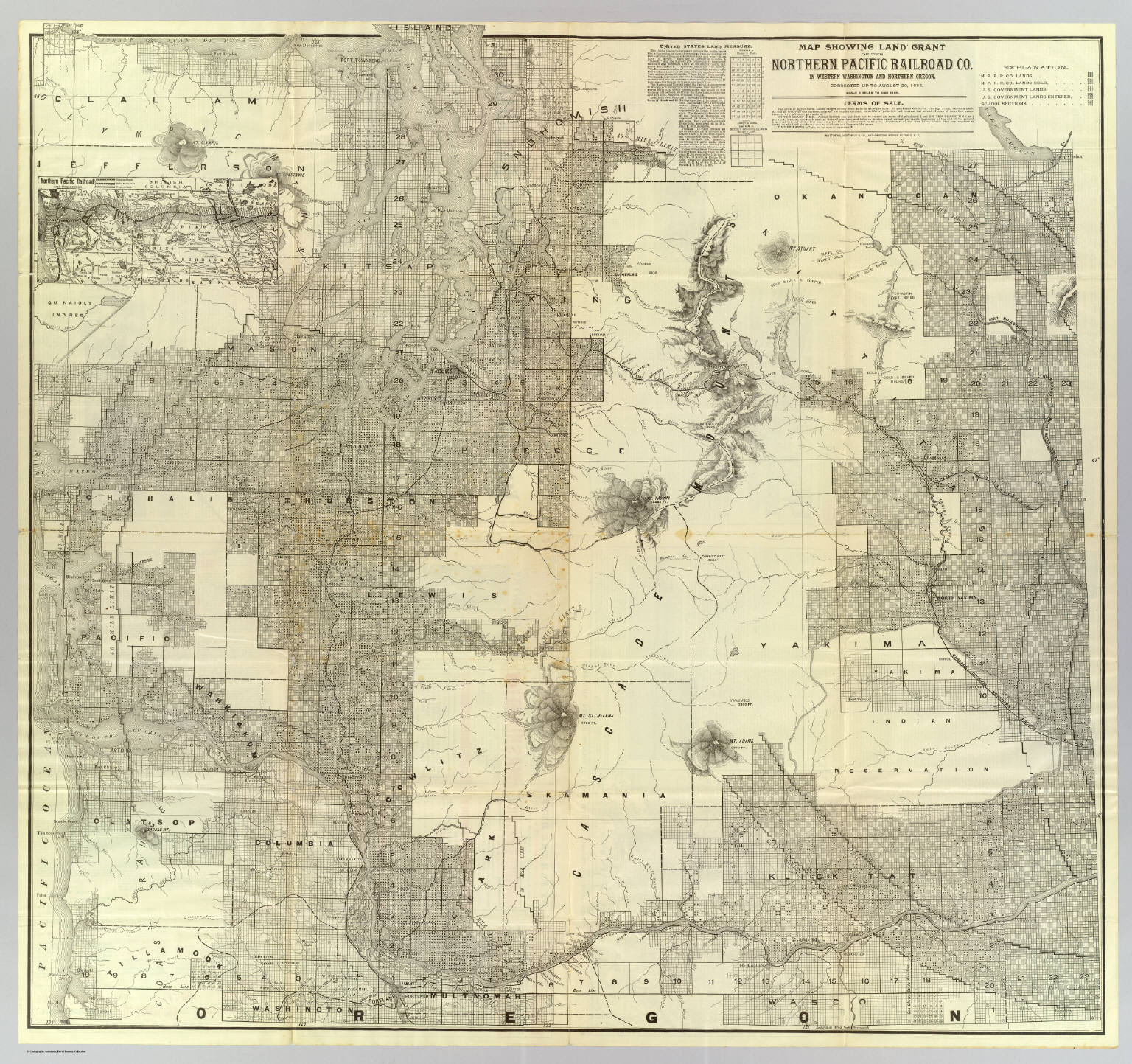Land grant W. Wash. & N. Oregon. - David Rumsey Historical Map Collection