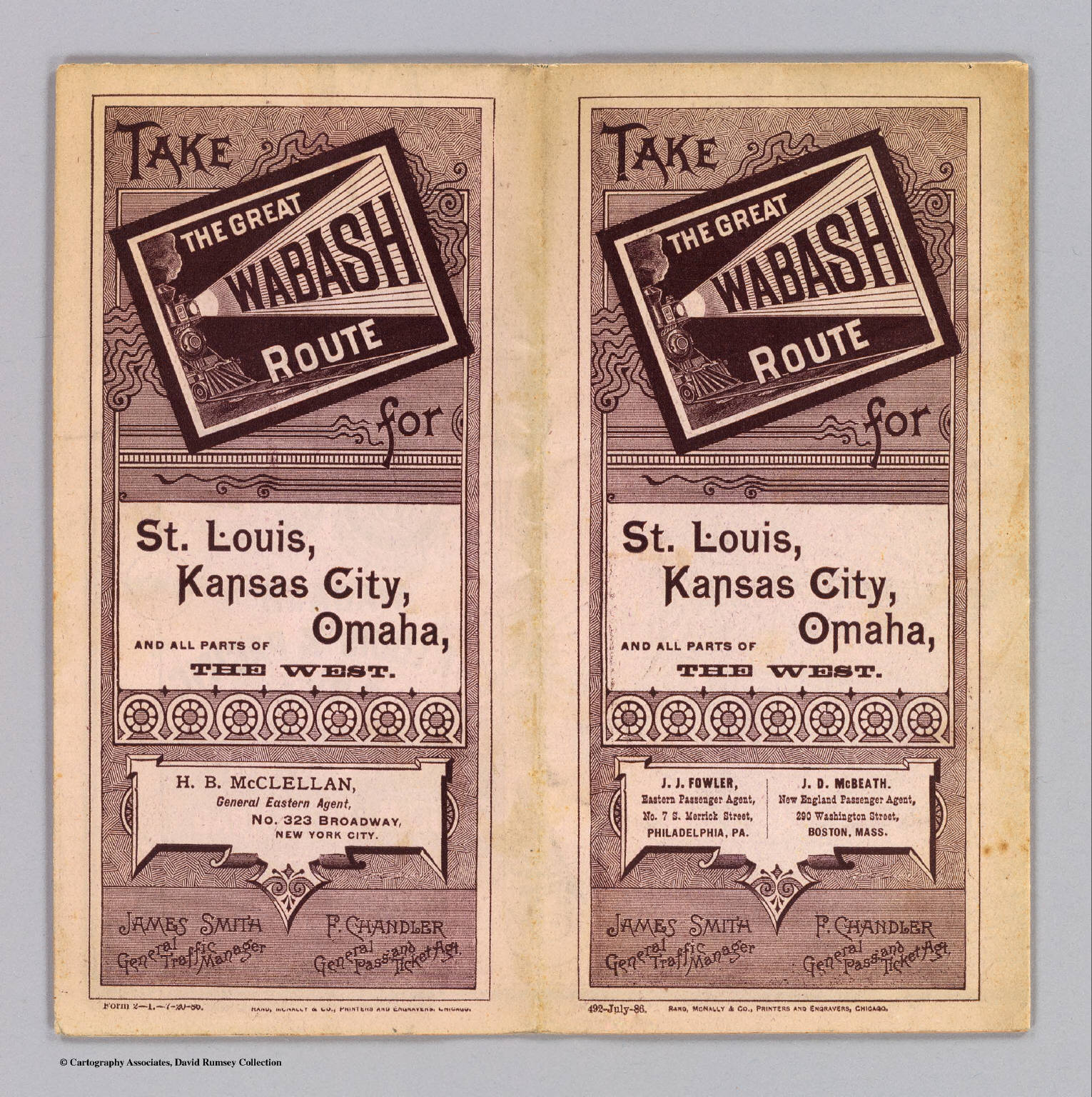 Cover: Great Wabash Route. - David Rumsey Historical Map Collection