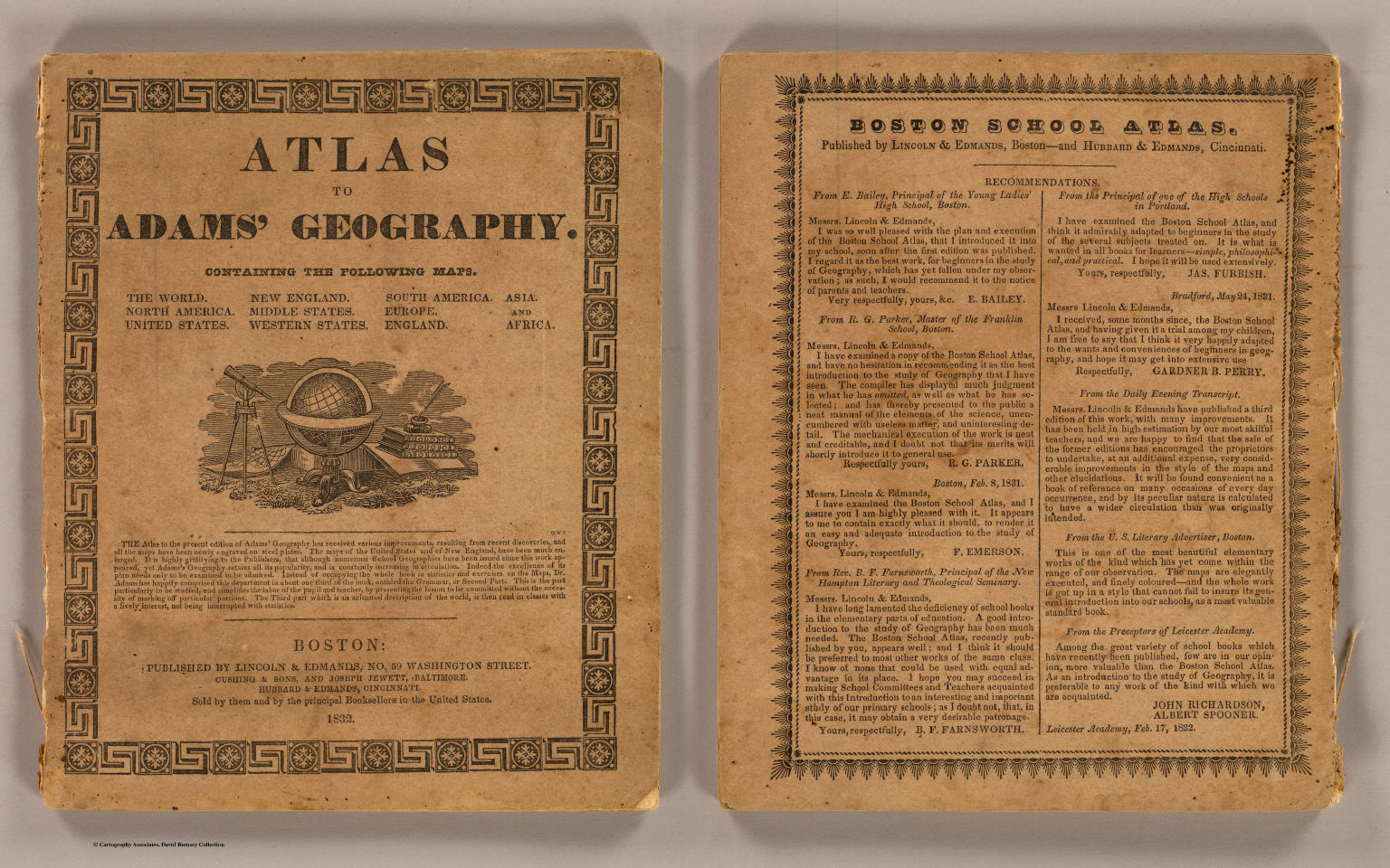 Cover: Atlas Adams' geography. - David Rumsey Historical Map Collection
