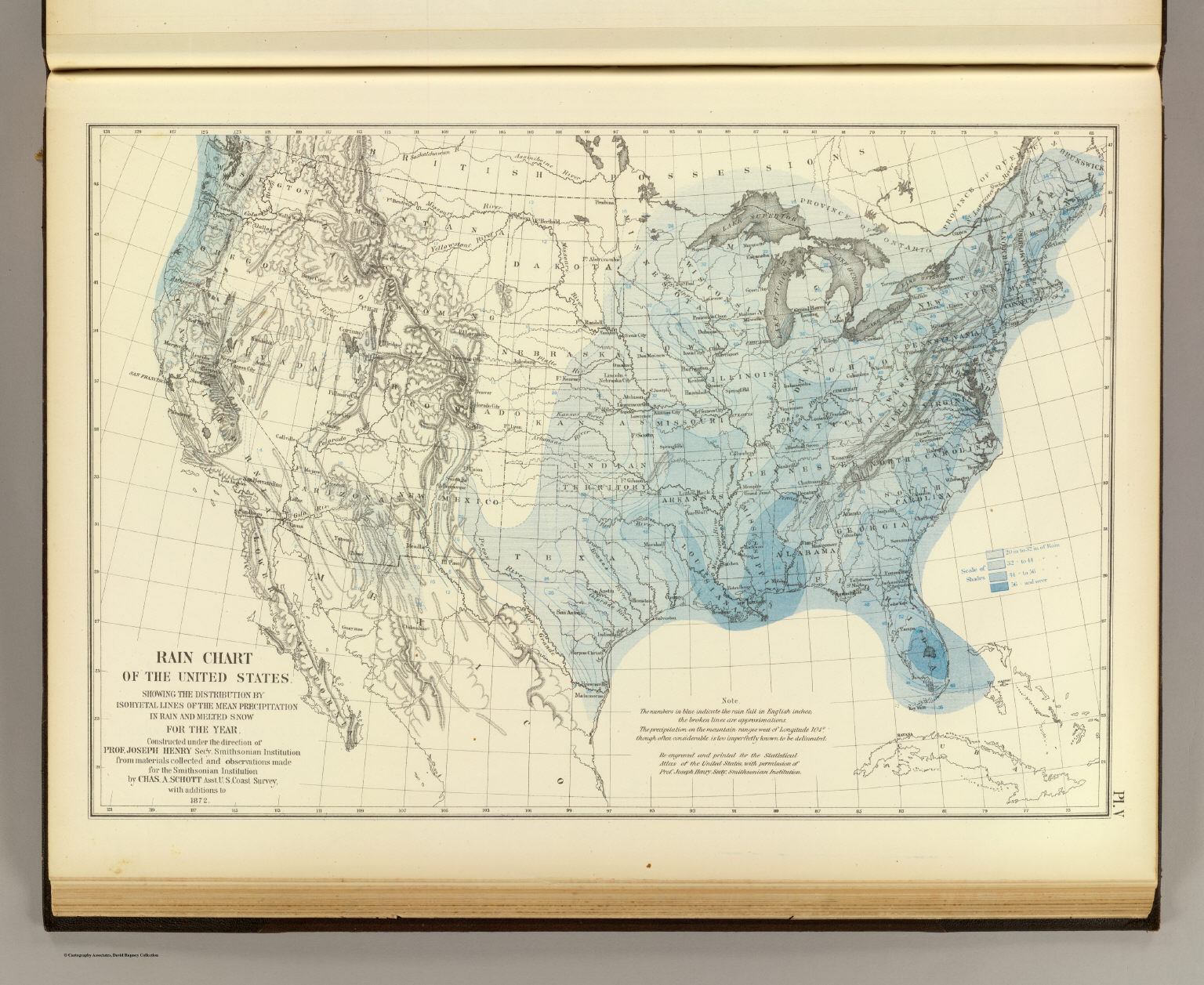 Rain chart US. - David Rumsey Historical Map Collection