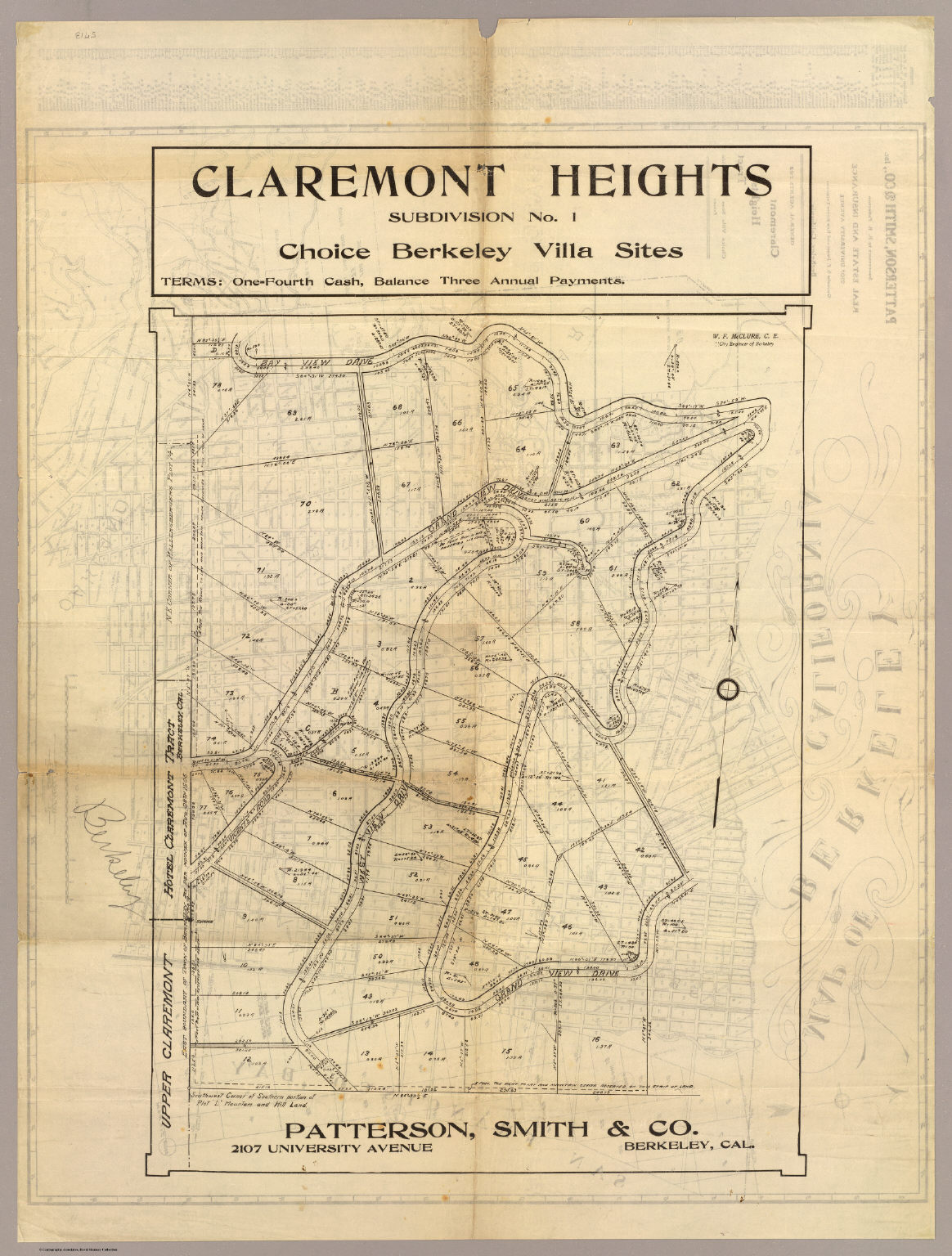 Claremont Heights Subdiv. 1. - David Rumsey Historical Map Collection