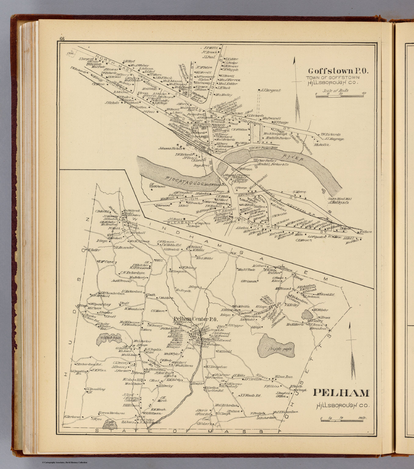 Goffstown P.O., Pelham. - David Rumsey Historical Map Collection