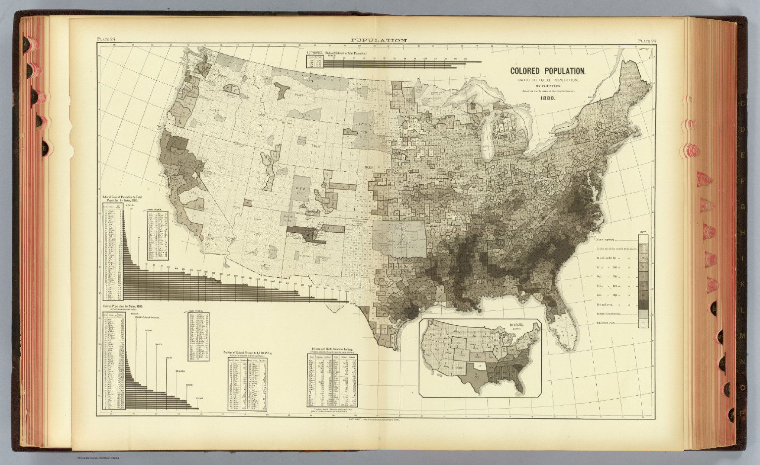 24. Colored population by counties. - David Rumsey Historical Map ...