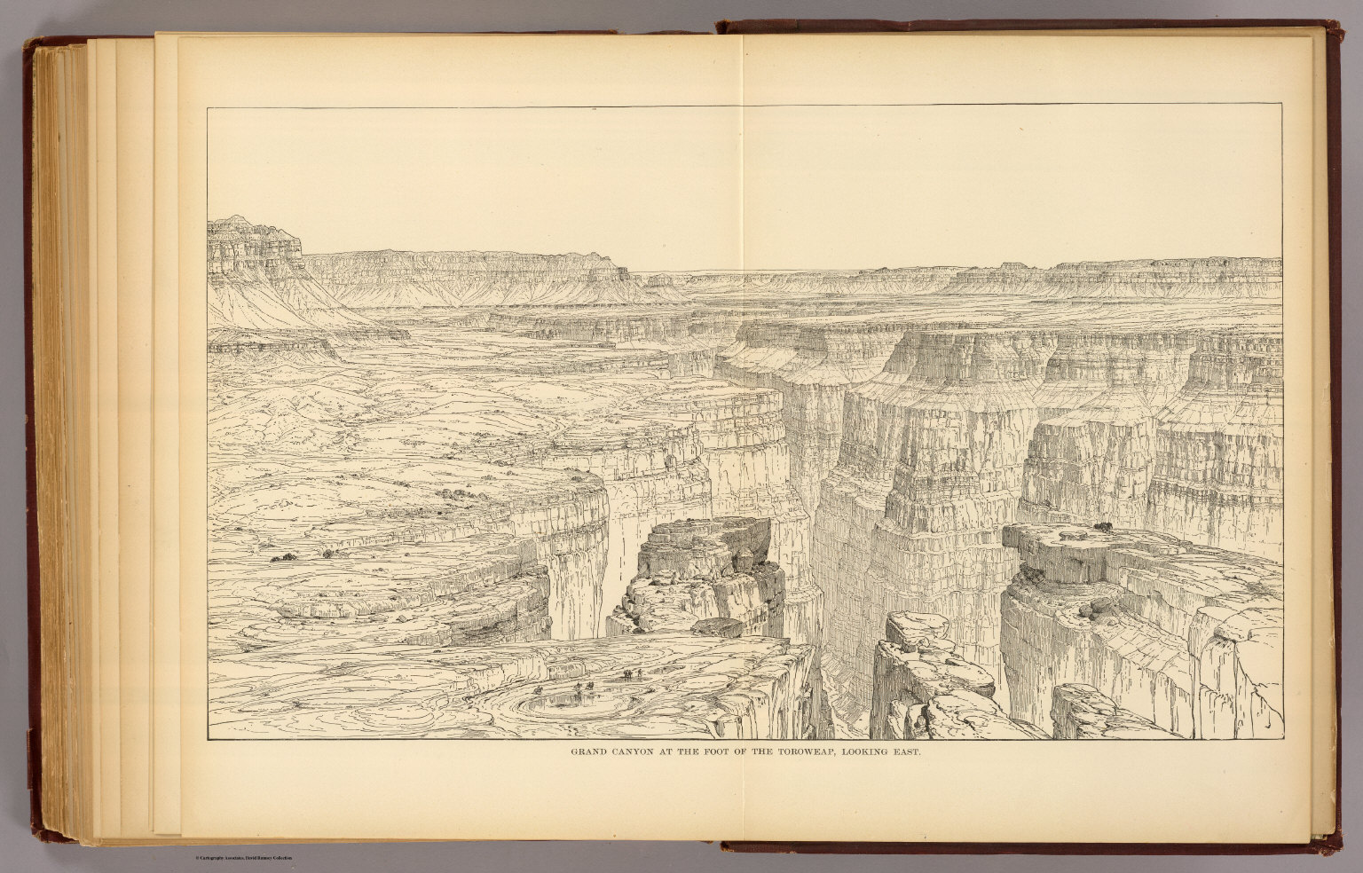 Grand Canon, foot of the Toroweap looking East. - David Rumsey ...