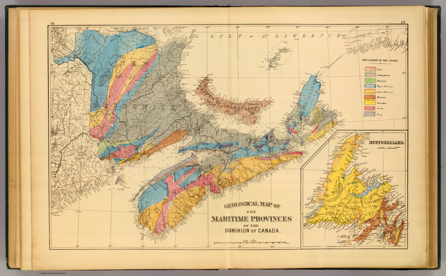 Geological map, Maritime Provinces. - David Rumsey Historical Map ...