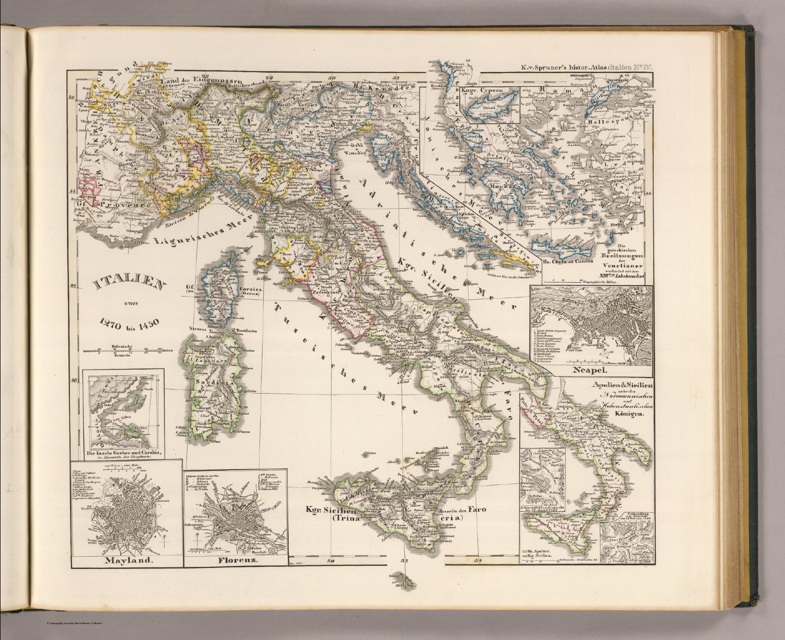 Italien von 1270 bis 1450. - David Rumsey Historical Map Collection