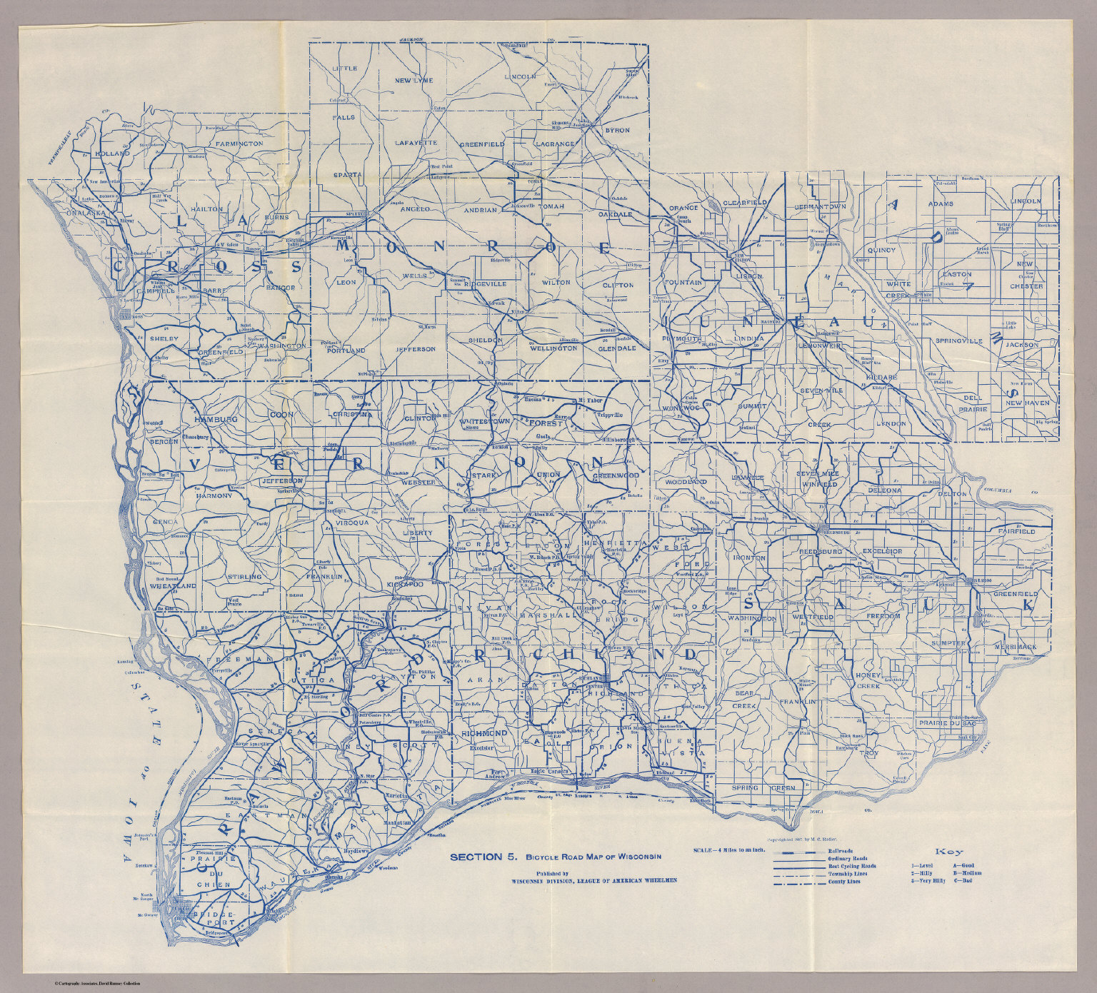 Section 5. Bicycle Road Map of Wisconsin. - David Rumsey Historical Map ...