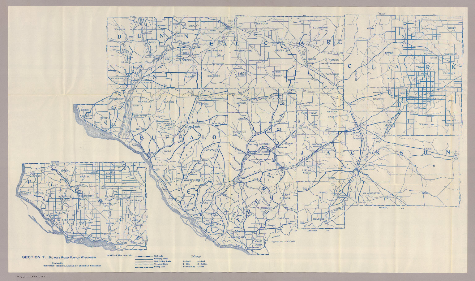 Section 7. Bicycle Road Map of Wisconsin. - David Rumsey Historical Map ...