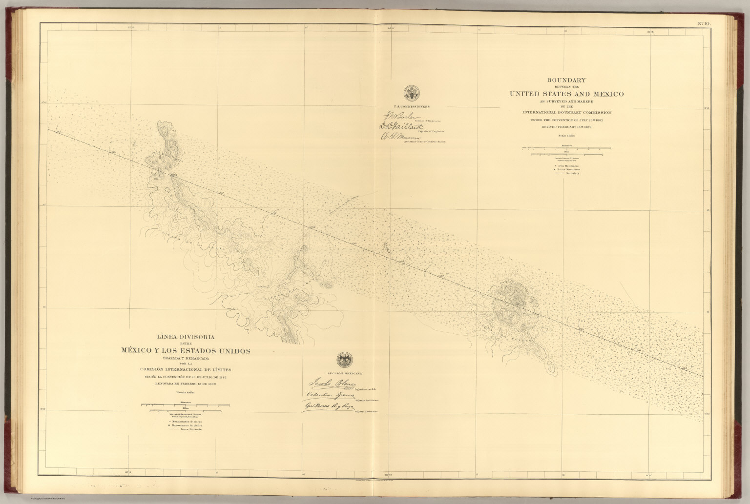 Linea Divisoria Entre Mexico Y Los Estados Unidos. No. 10. - David ...