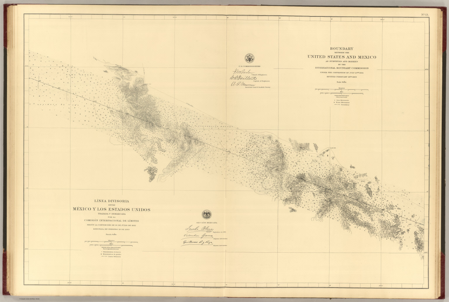 Linea Divisoria Entre Mexico Y Los Estados Unidos. No. 13. - David ...