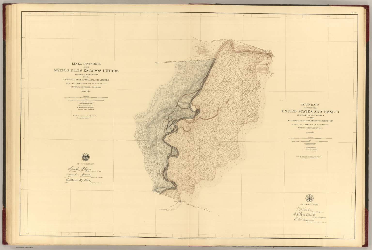 Linea Divisoria Entre Mexico Y Los Estados Unidos. No. 19. - David ...
