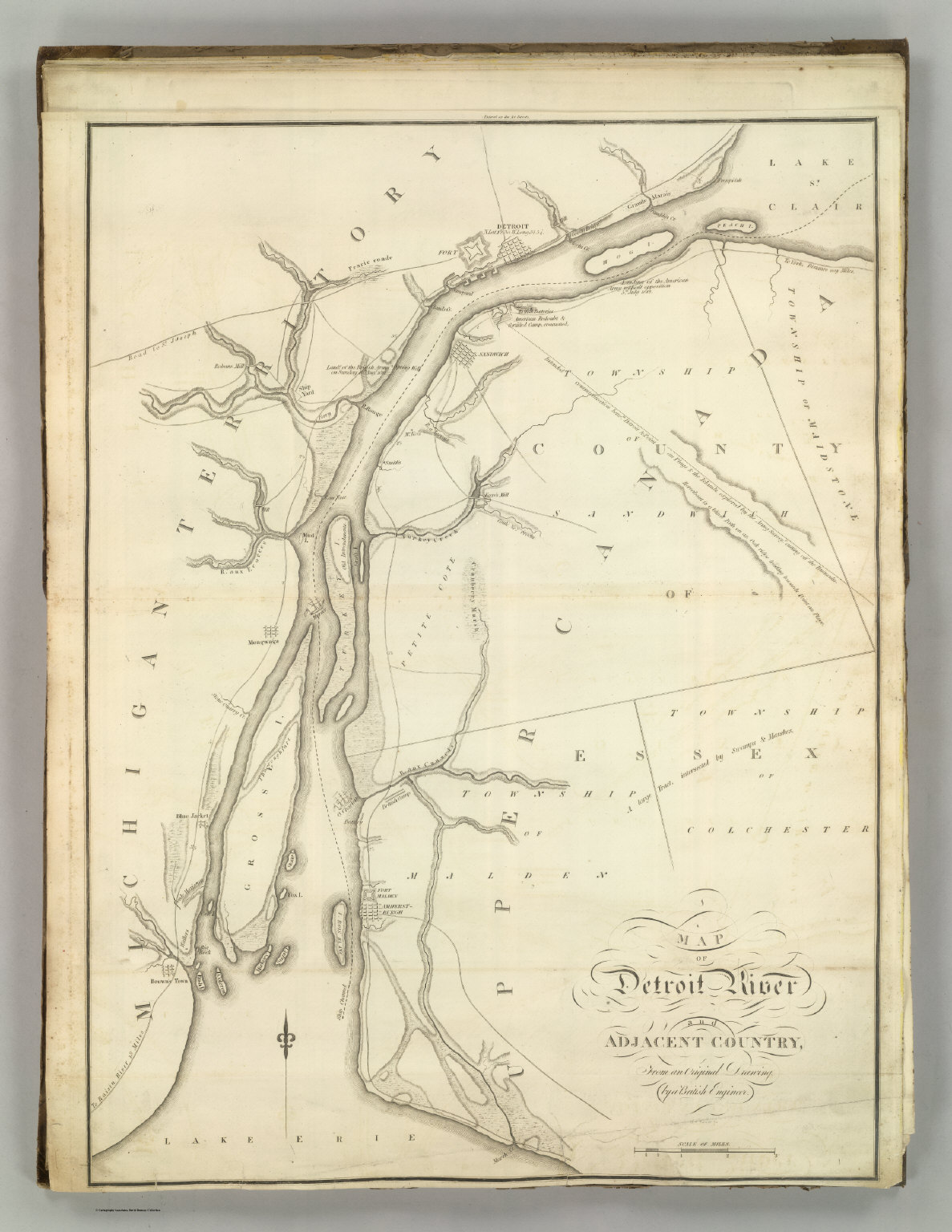 Map of Detroit River and Adjacent Country. - David Rumsey Historical ...