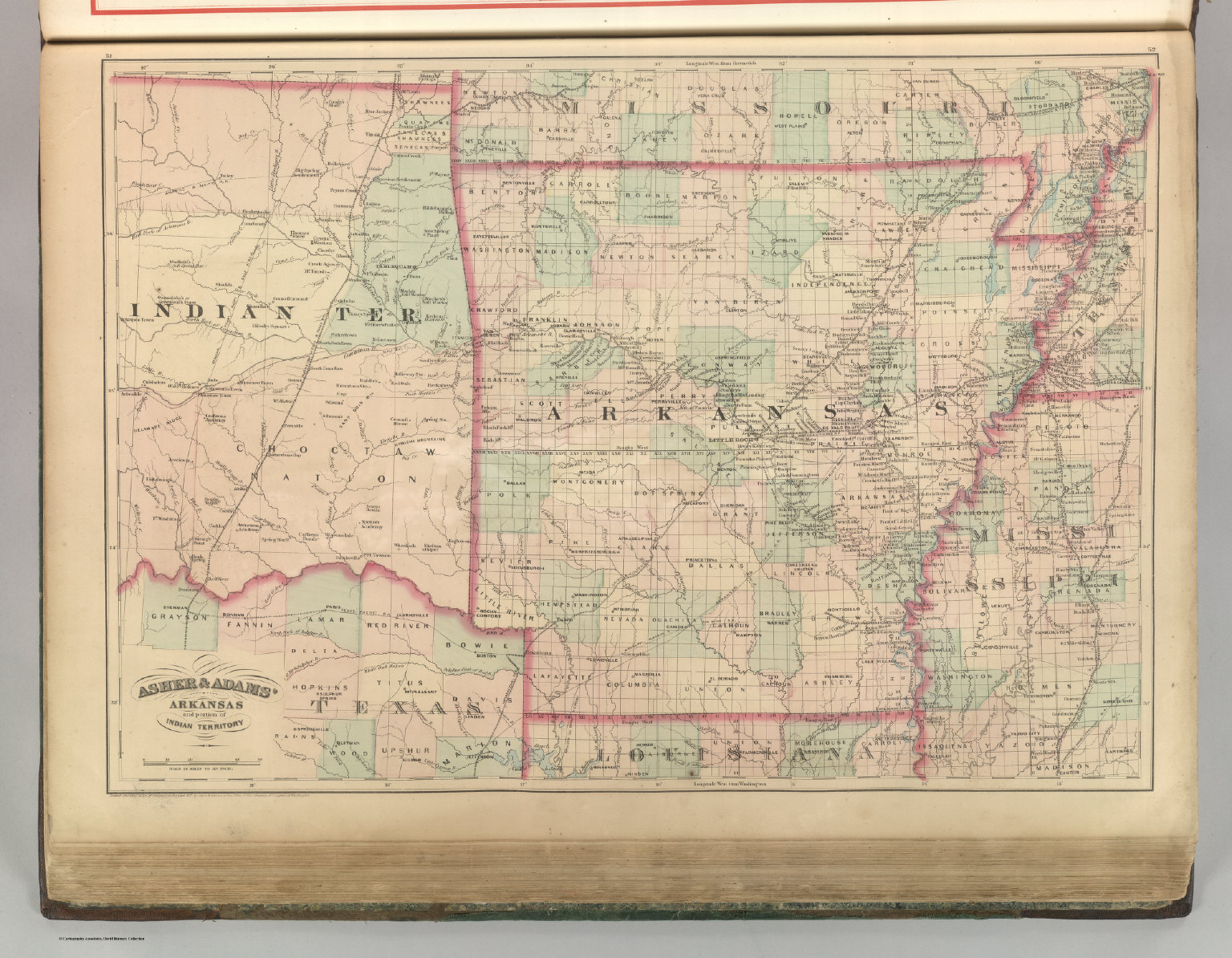 Arkansas and portion of Indian Territory. - David Rumsey Historical Map ...